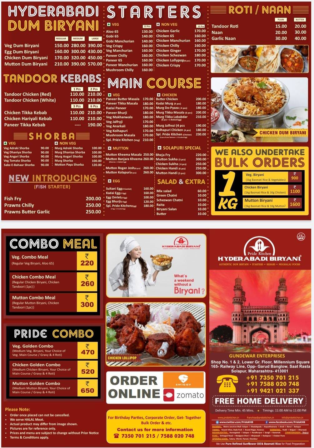 Menu at Yakhani Biryani Solapur, Solapur