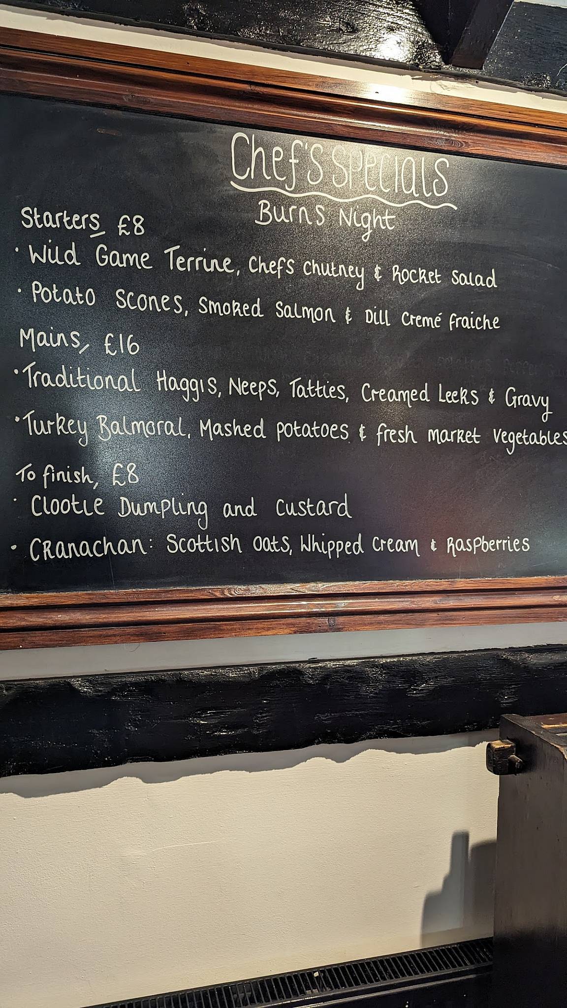 Menu at Ye Olde Hobnails Inn pub & bar, Little Washbourne