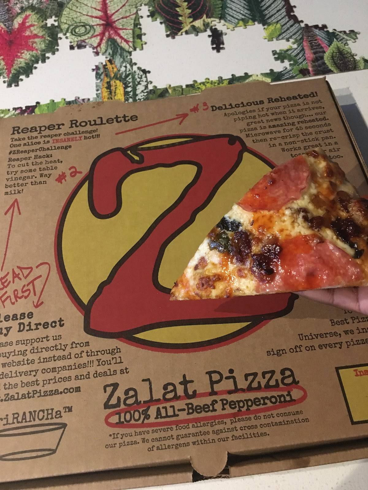 Menu at Zalat Pizza pizzeria, Houston, Washington Ave
