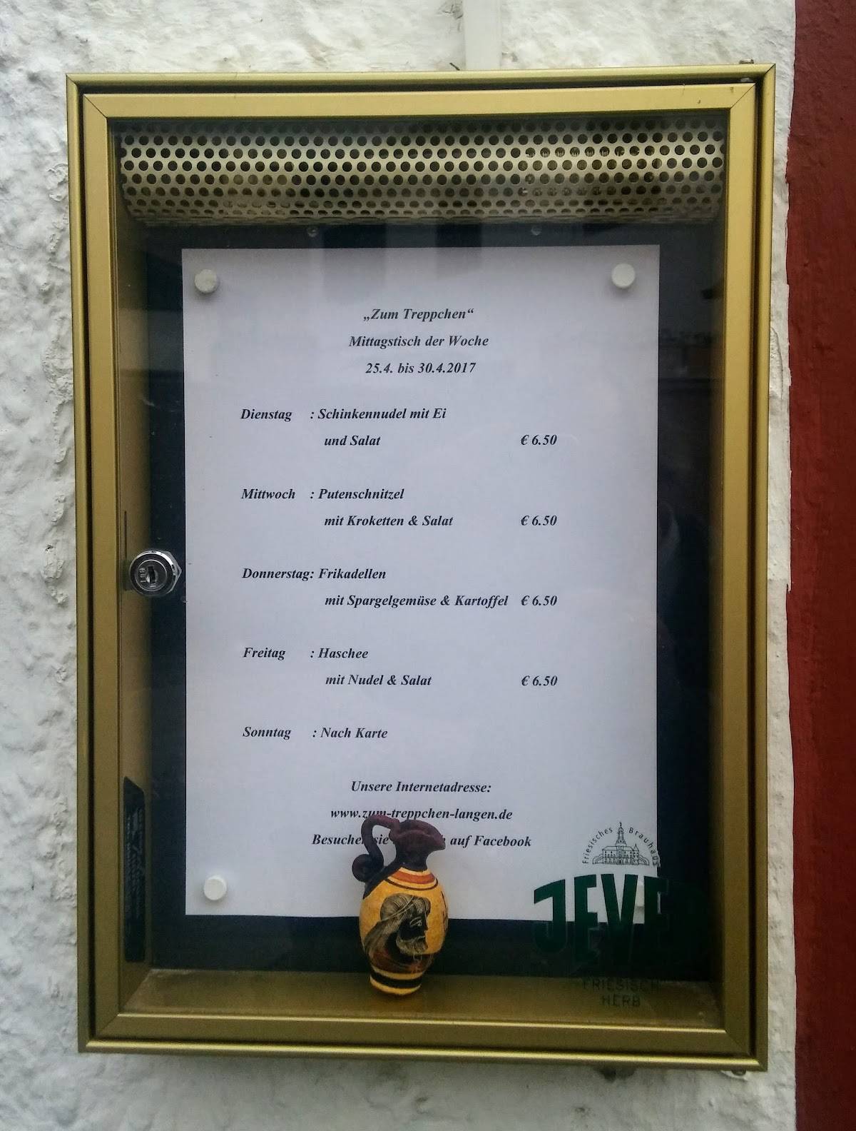 Speisekarte von Zum Treppchen restaurant, Langen (Hessen)