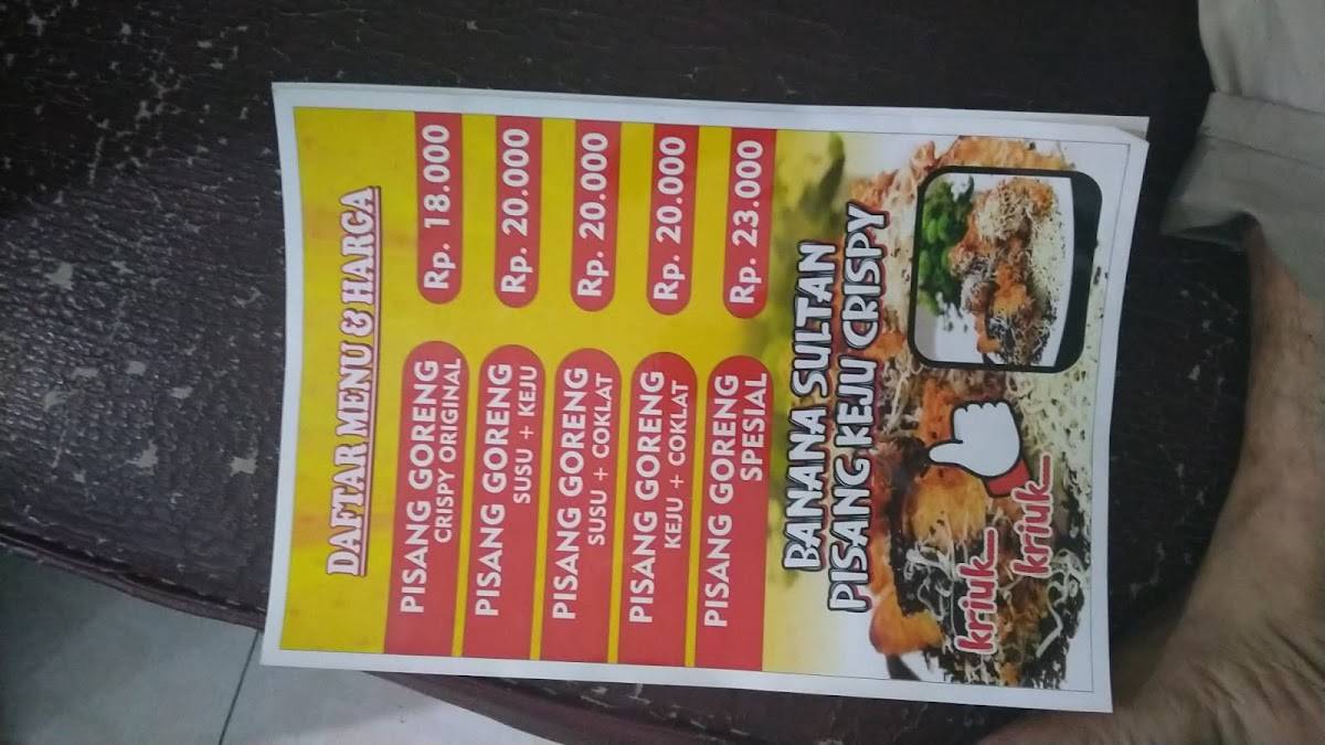 Carta del restaurante banana sultan 73, Bandung