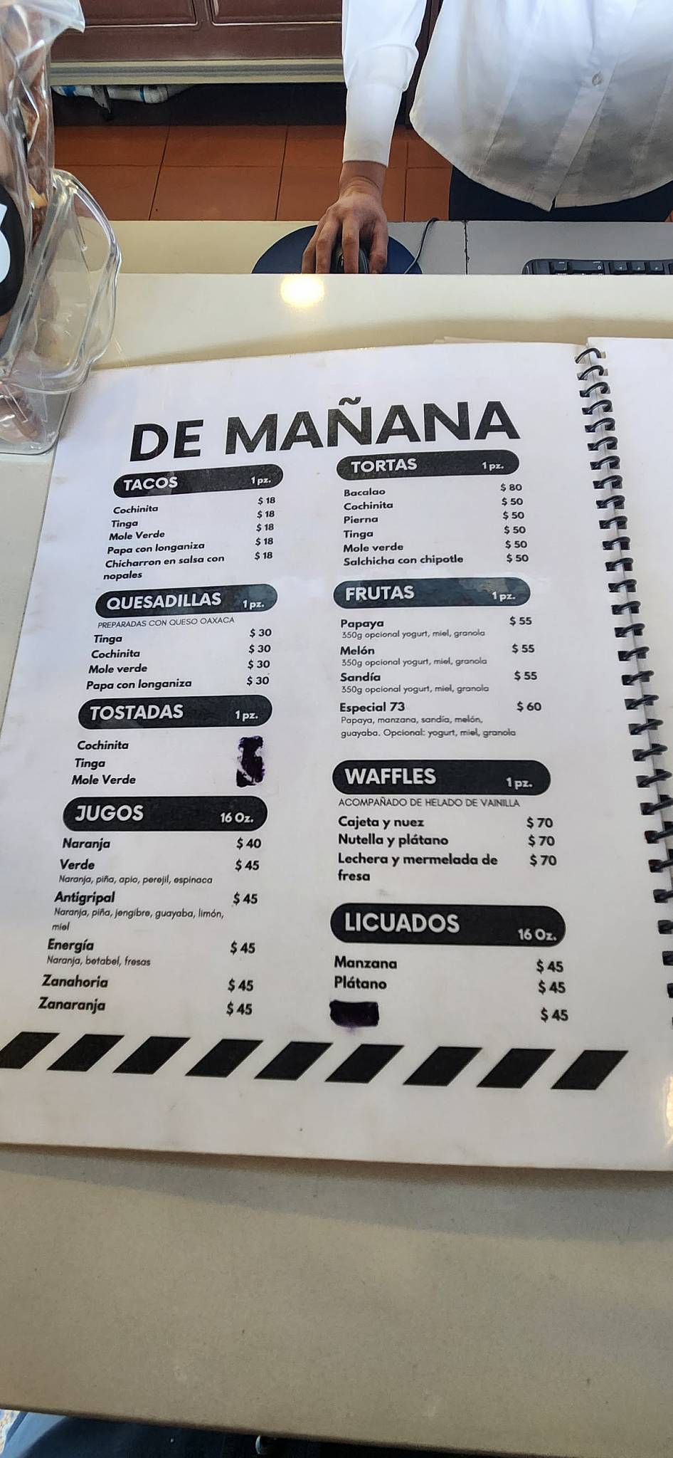 Carta de café Milla 73, Mexico