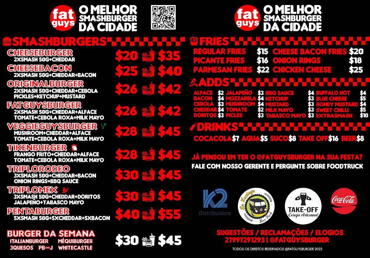 Menu em fatguys Burgers n' Fries @fatguysburger restaurante, Guarapari