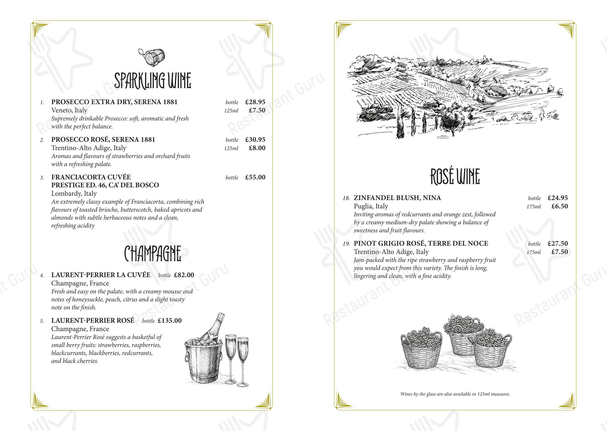 Menu at Rosello Restaurant, Albrighton