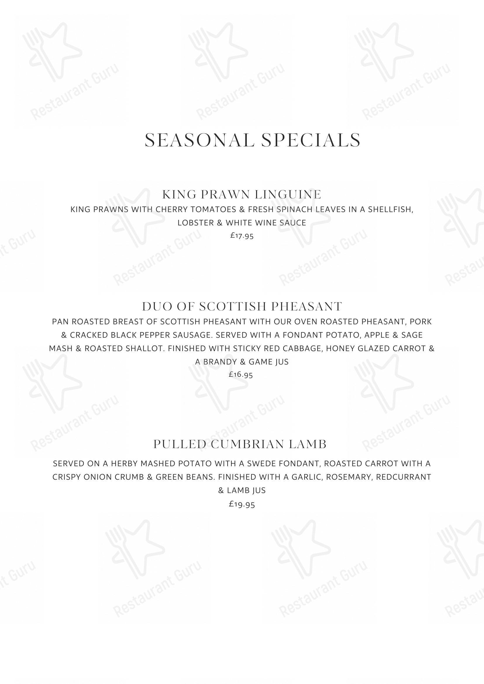Menu at The Crown & Thistle pub & bar, Carlisle, Rockliffe