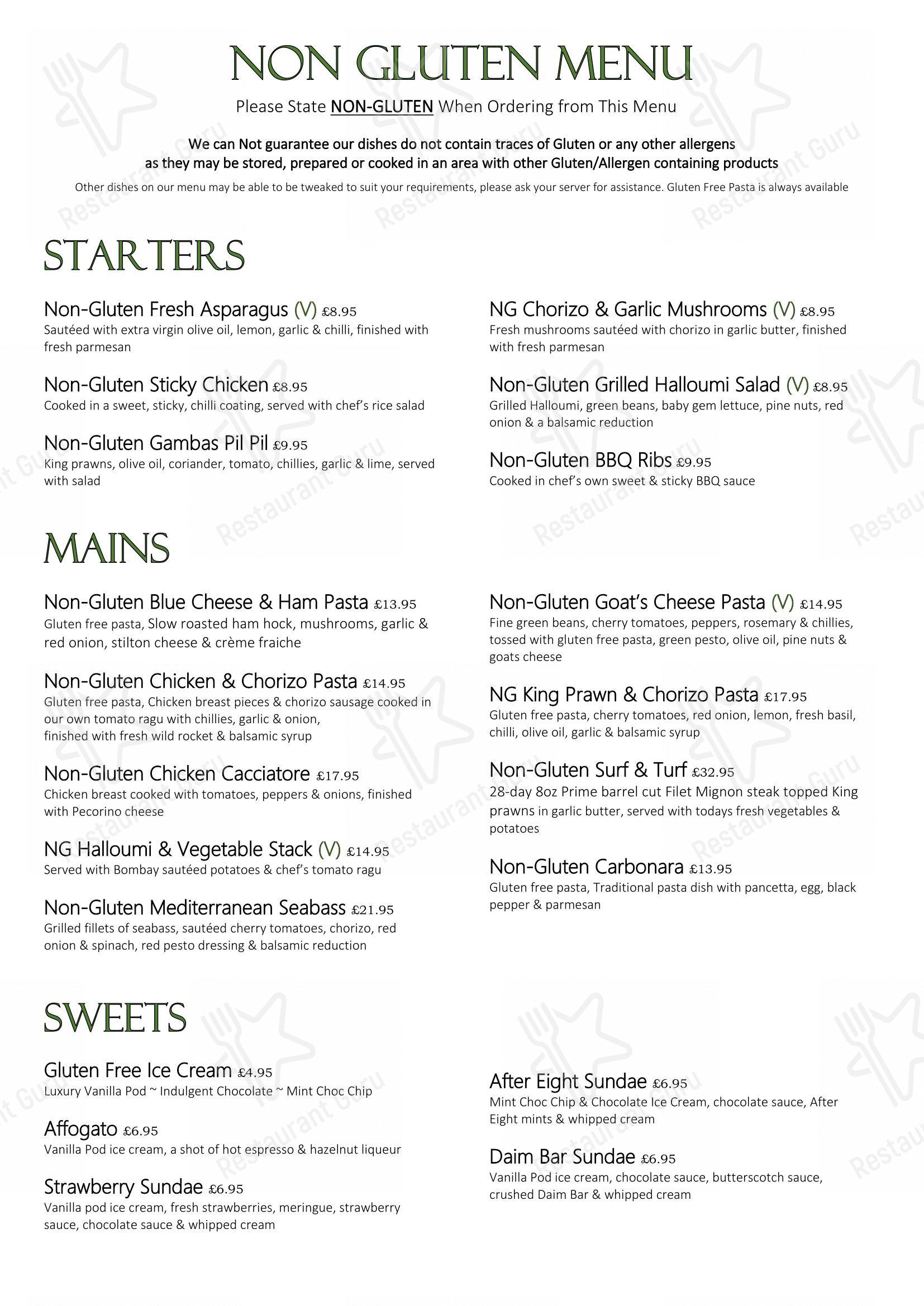 Menu at The Fat Italian Ormskirk restaurant, Ormskirk, 47-49 Derby St