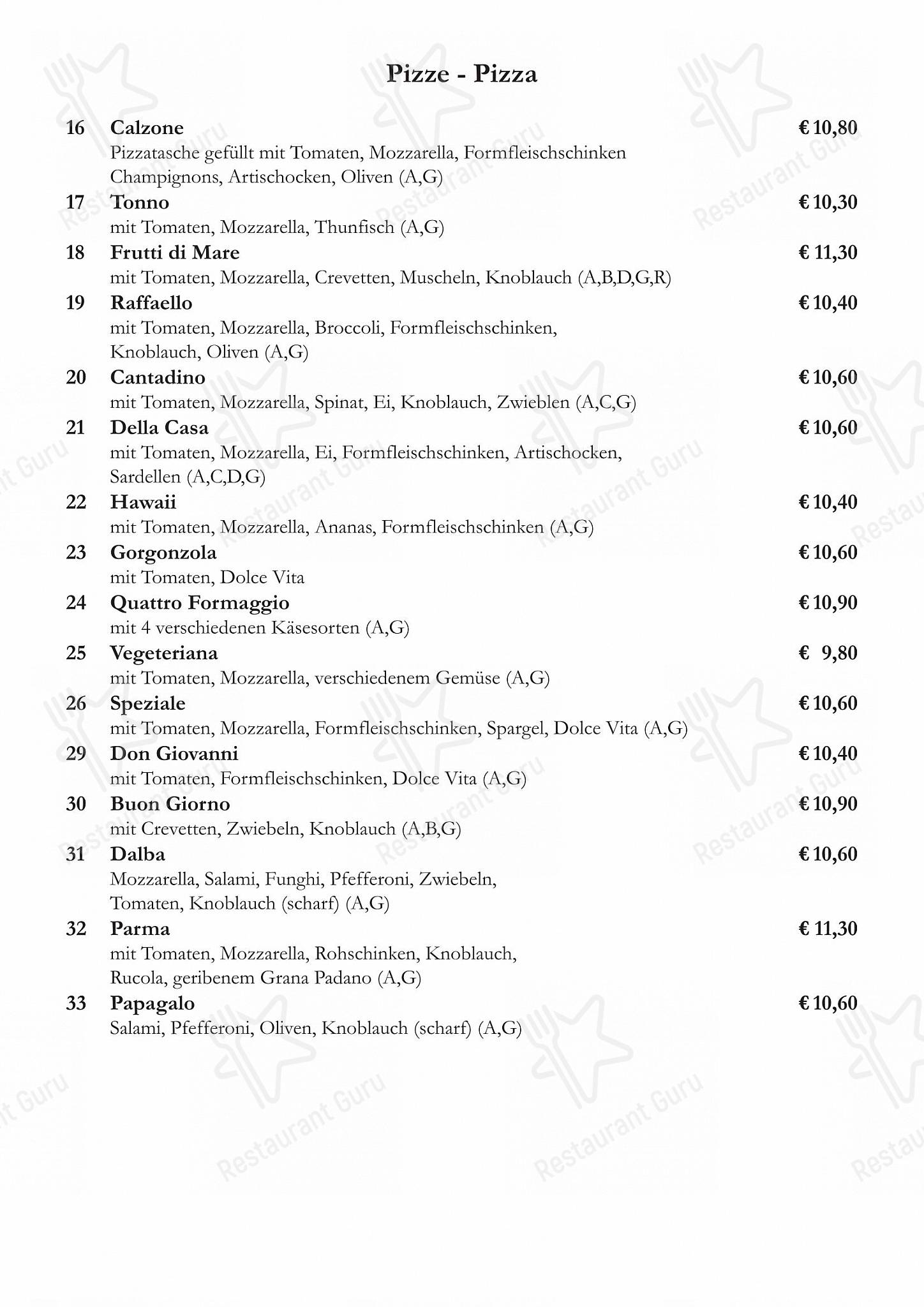 Speisekarte von Raffaello Ristorante Italiano Feldkirch restaurant ...