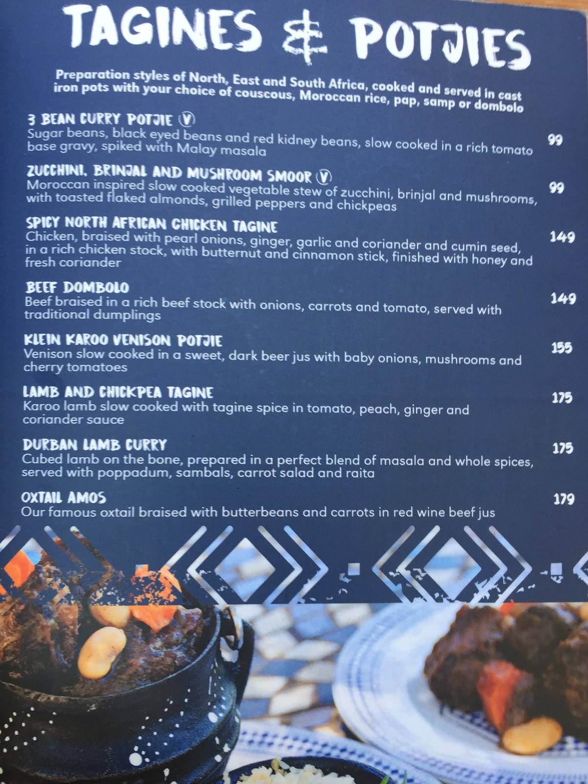 Menu at moyo Zoo Lake restaurant, Randburg