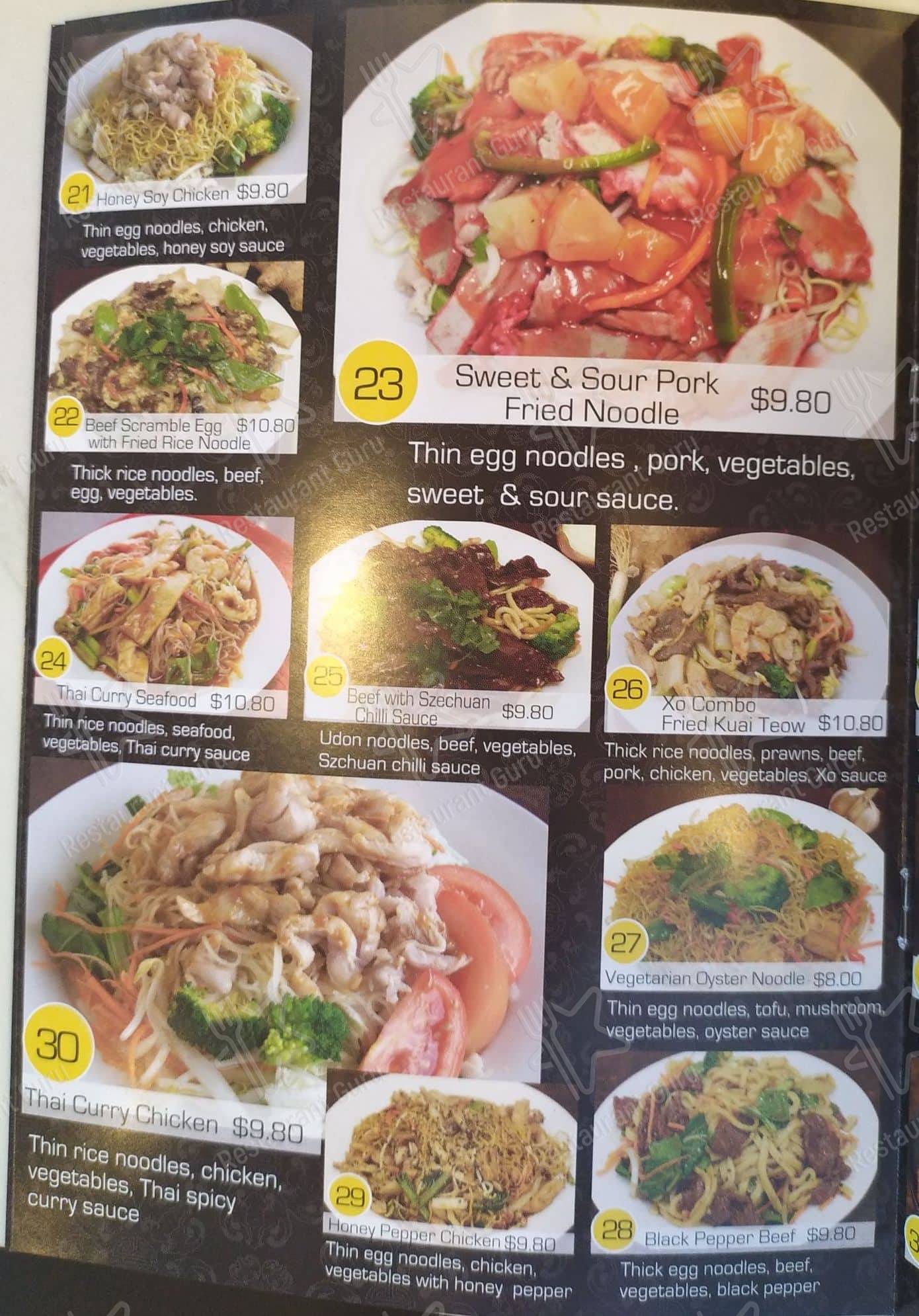 Menu at Noodle Paradise Southlands restaurant, South Penrith ...