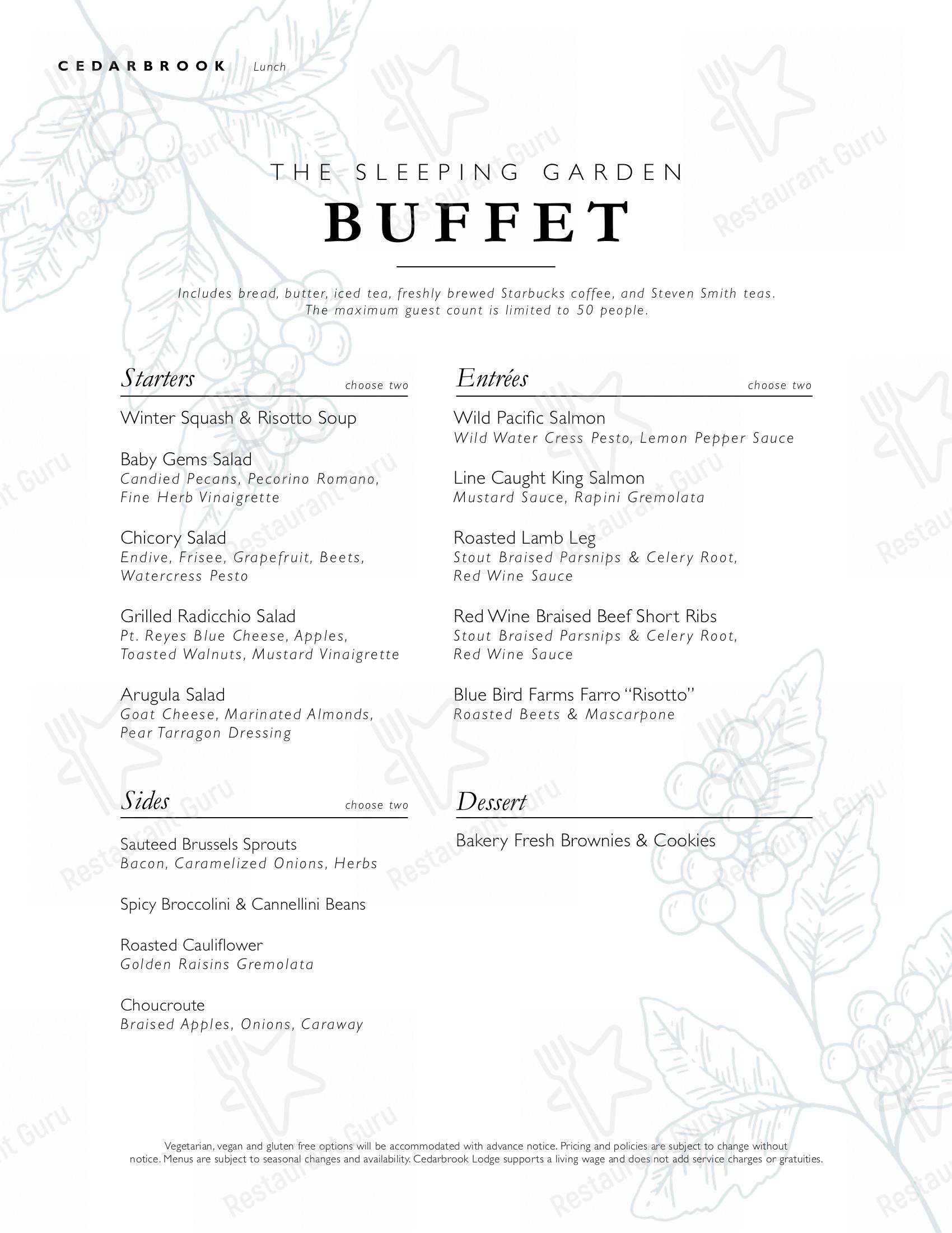 Menu at Copperleaf Restaurant & Bar, SeaTac