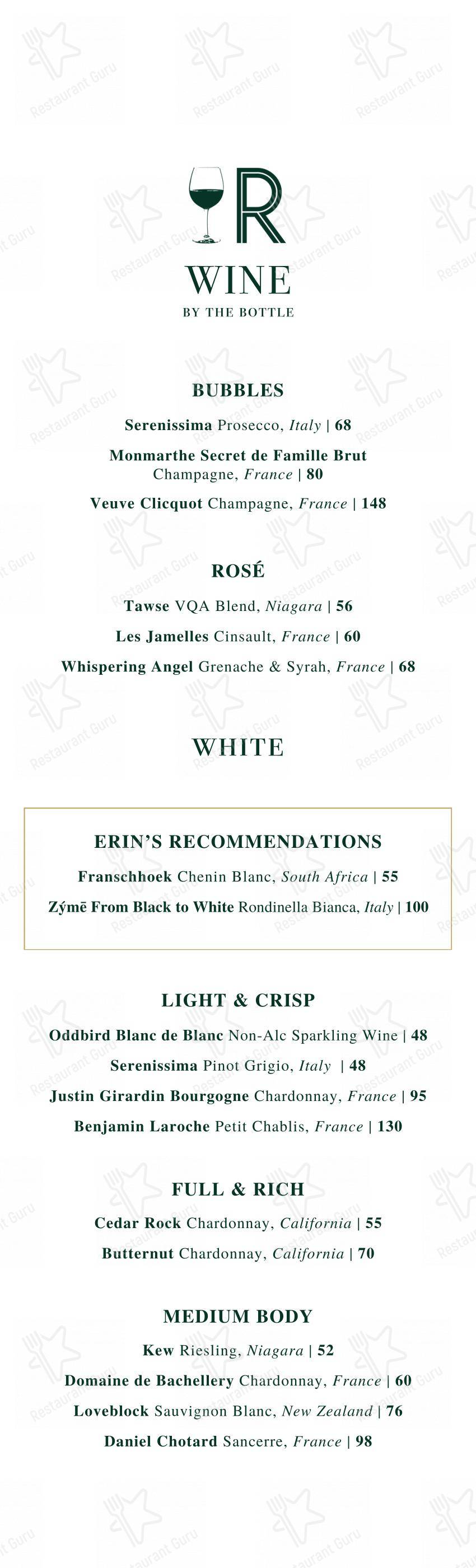 Menu at Rapscallion and Co. pub & bar, Hamilton