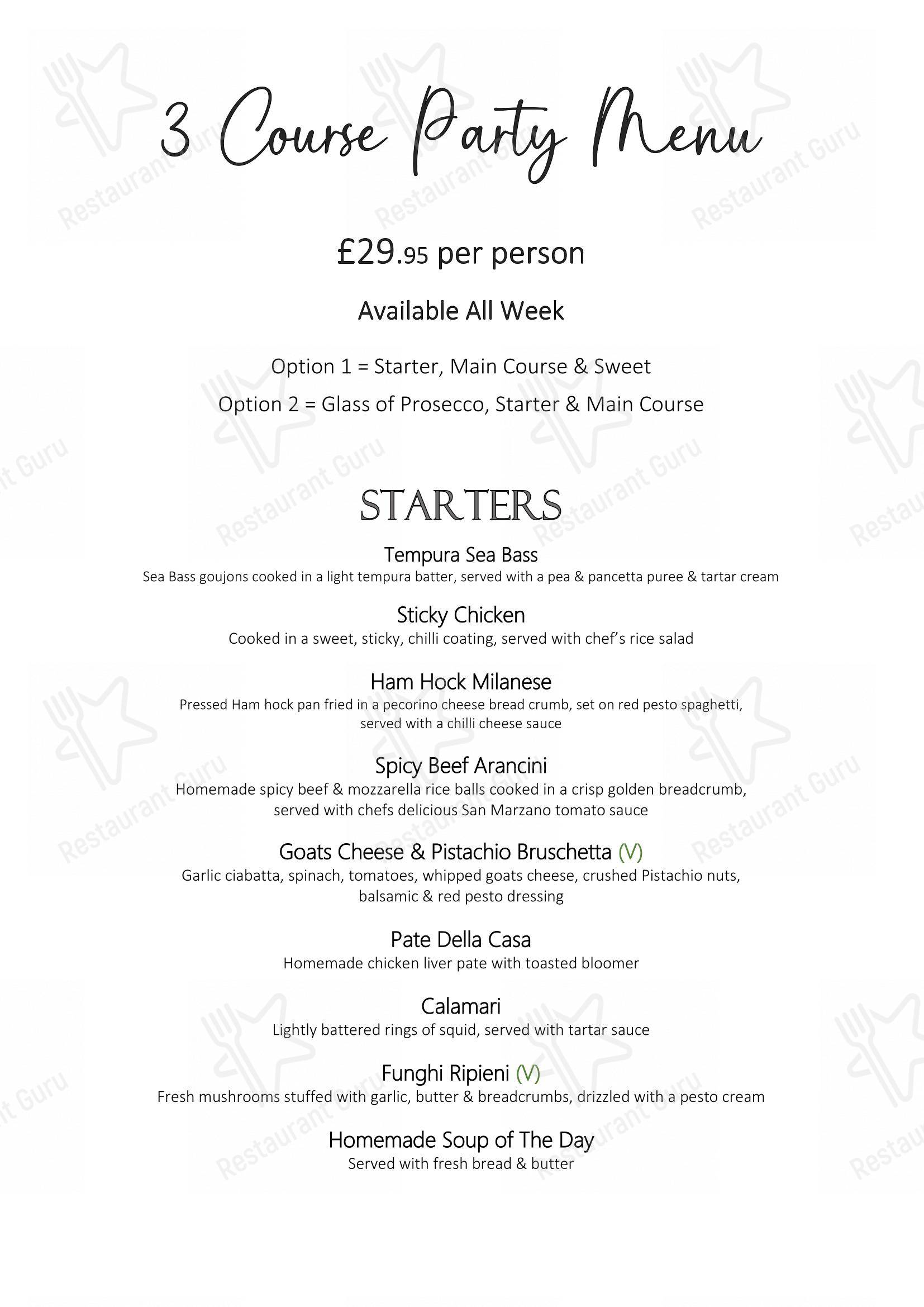 Menu at The Fat Italian Ormskirk restaurant, Ormskirk, 47-49 Derby St