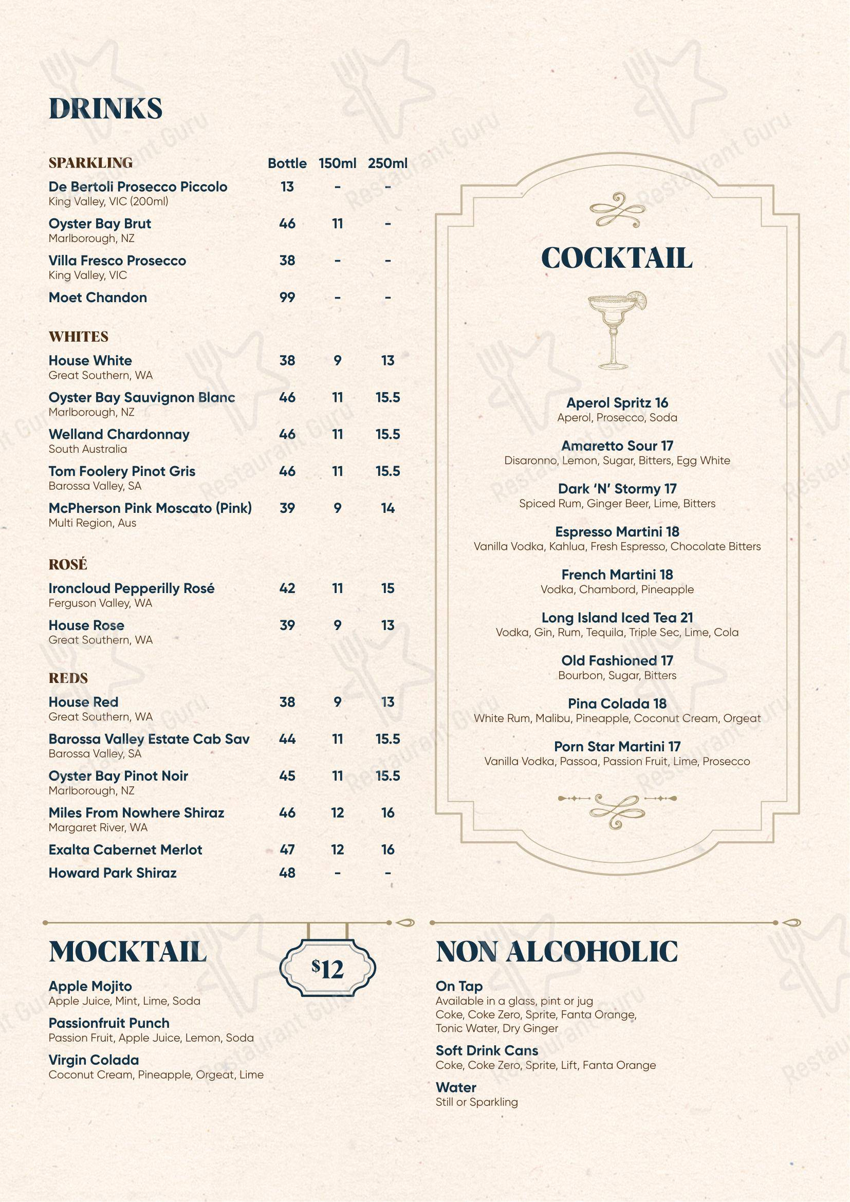 Menu at The Local House Bar & Grill, Cockburn Central