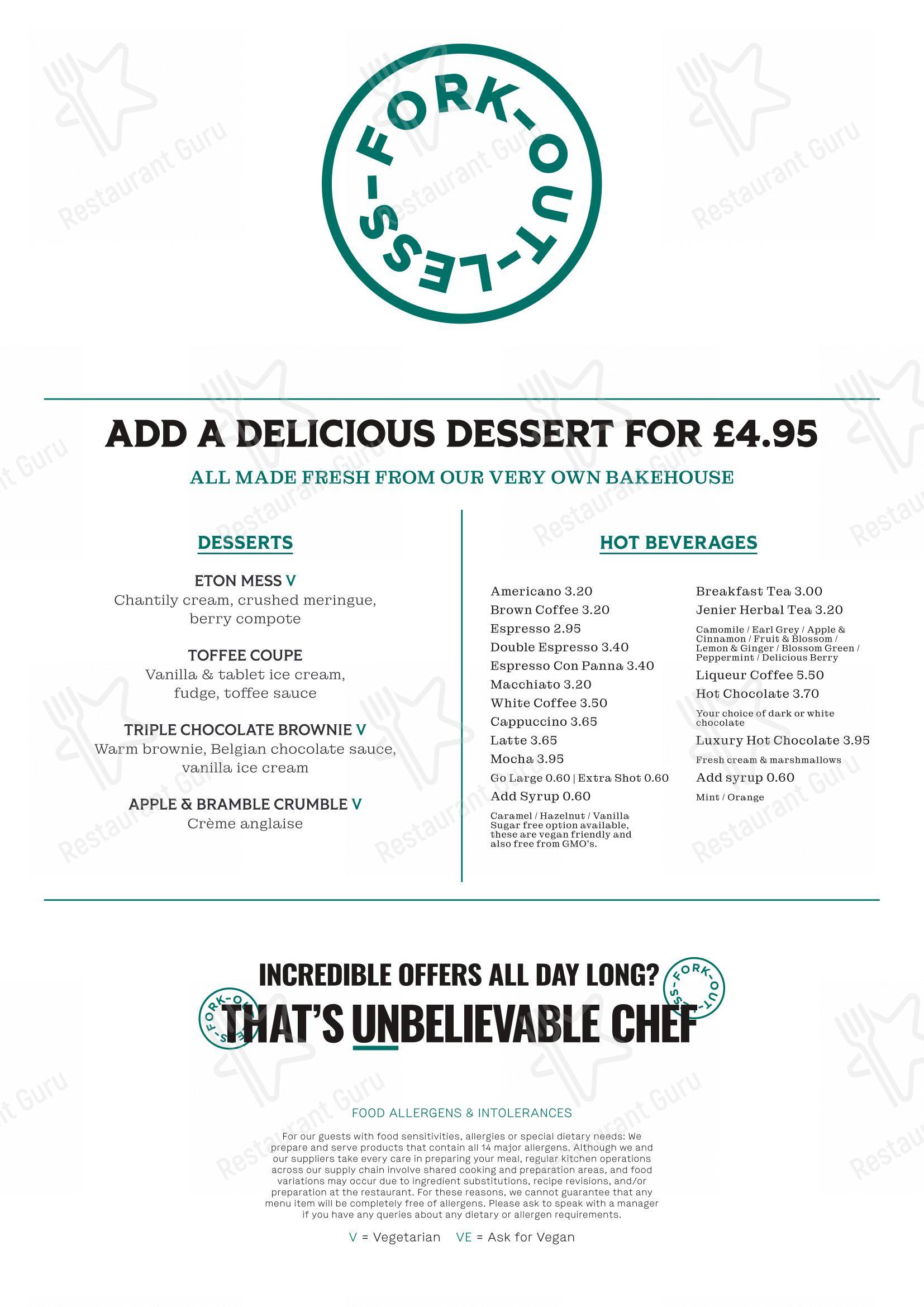Menu at Thirty Knots pub & bar, Queensferry