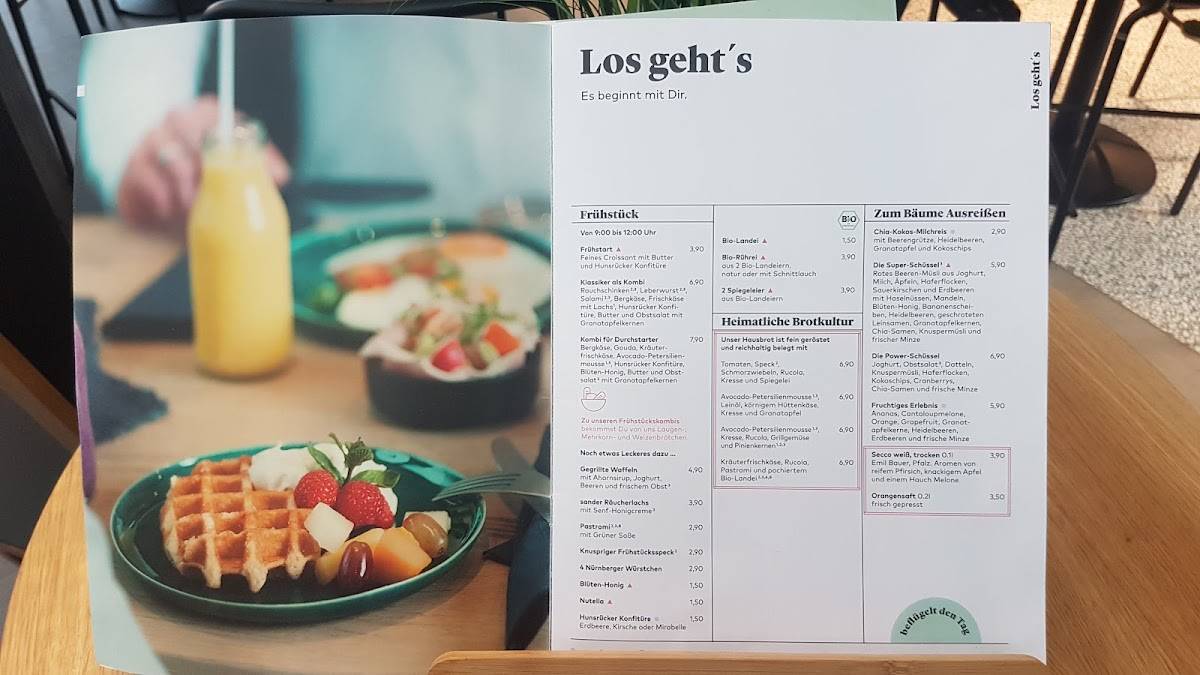 Speisekarte von sander Restaurant Frankfurt, Frankfurt am Main