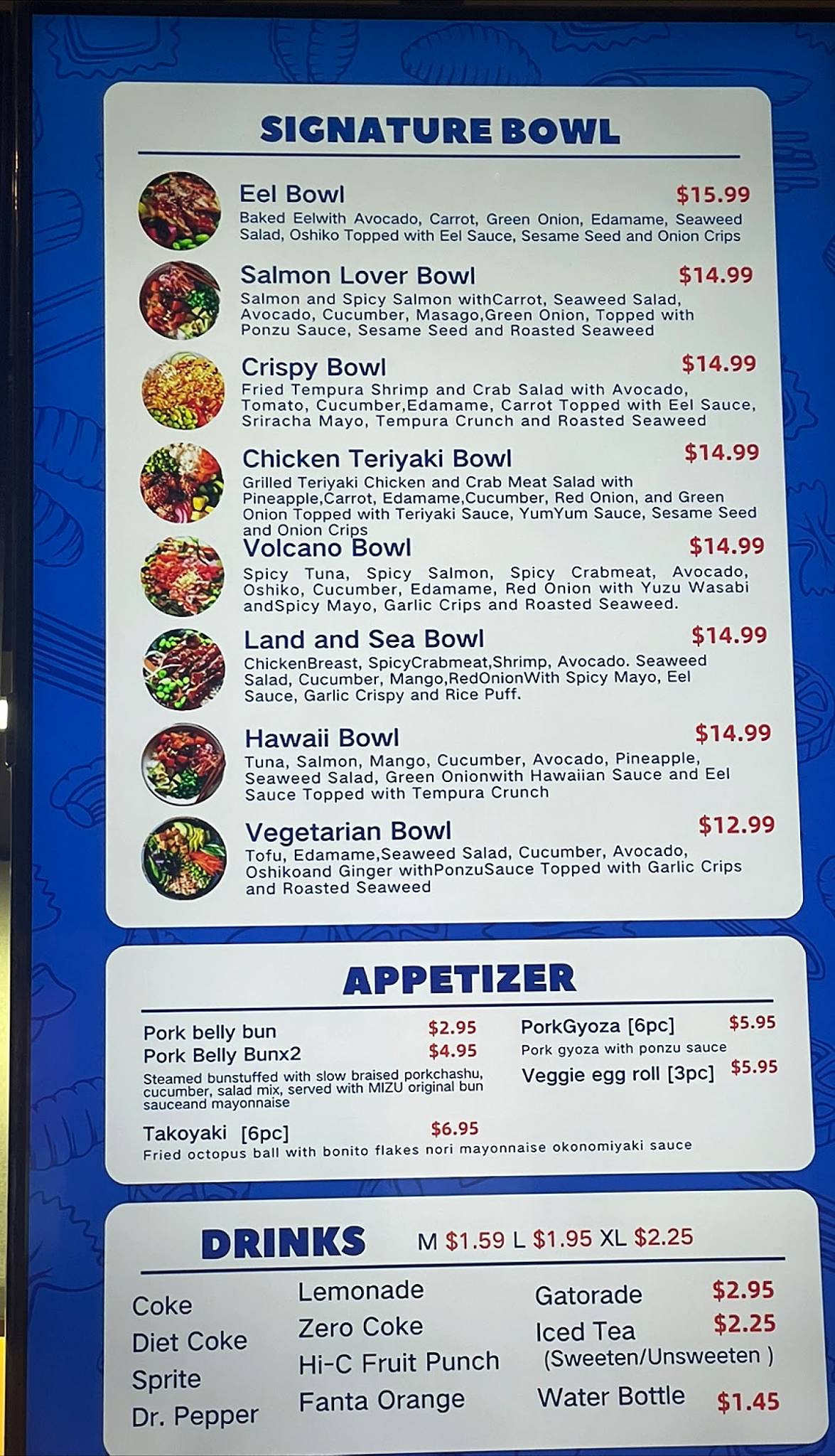 Menu at , Alabaster