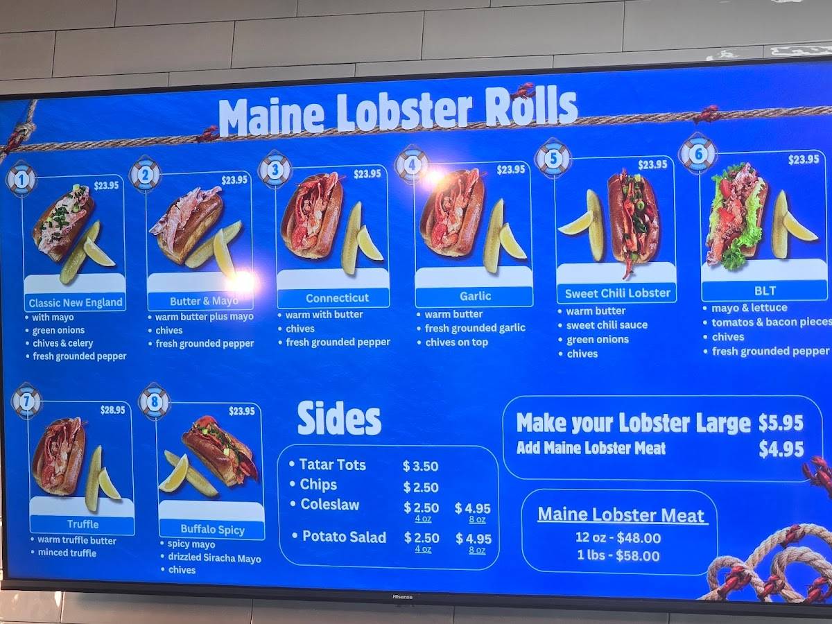 Menu at The Hungry Captain - Best Maine Lobster Rolls in Cape Coral ...