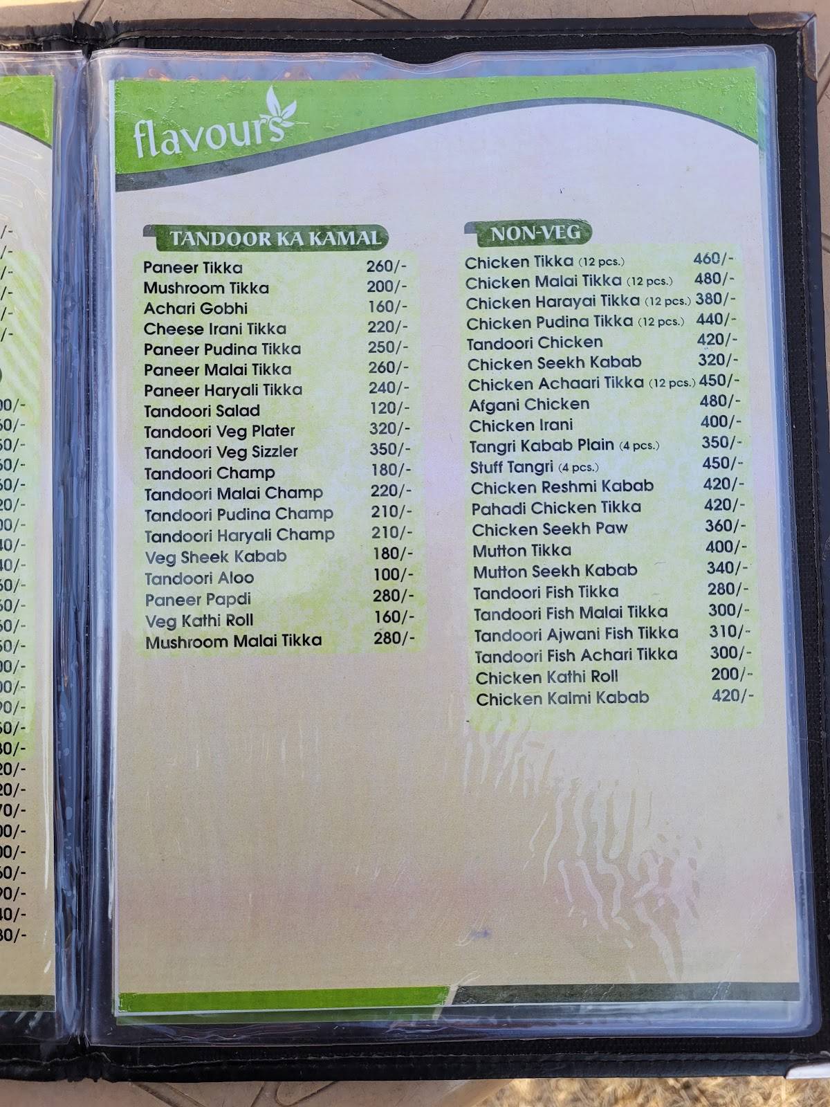 Menu at Flavours Family Restaurant & Resort, Dugadda (uttarakhand), India