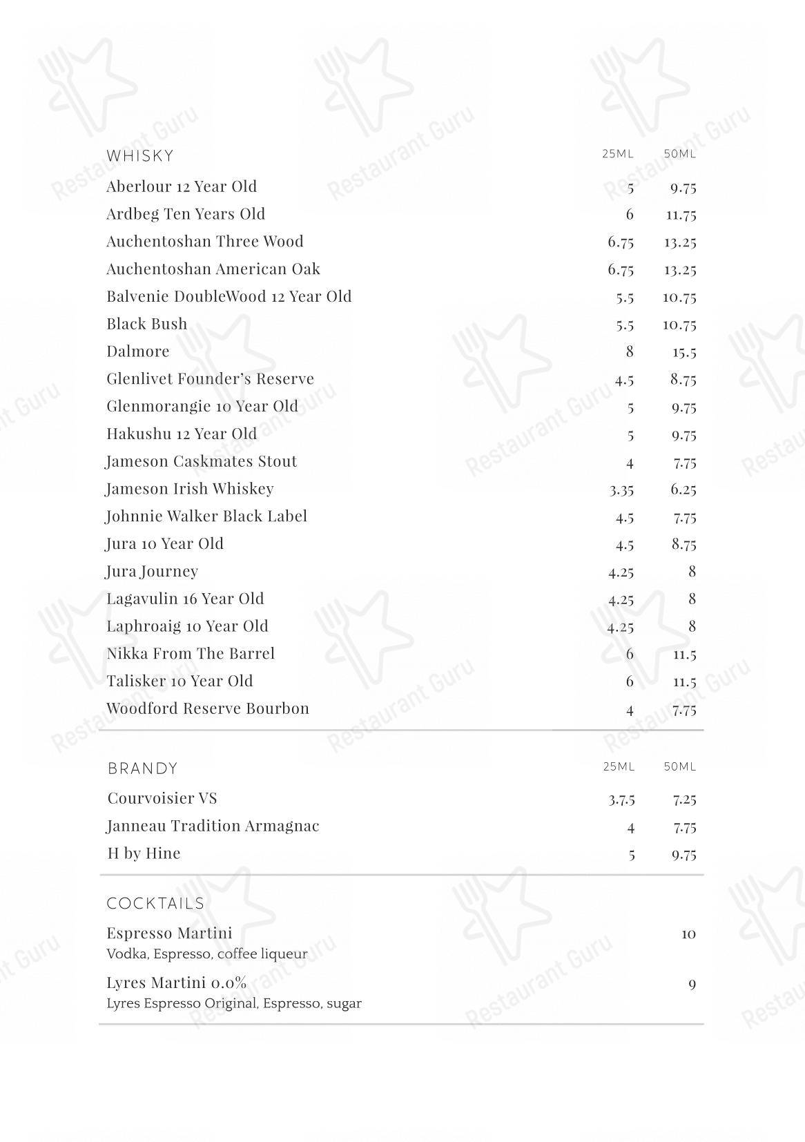 Menu at The White Horse in Churton pub & bar, Holt, Chester Rd