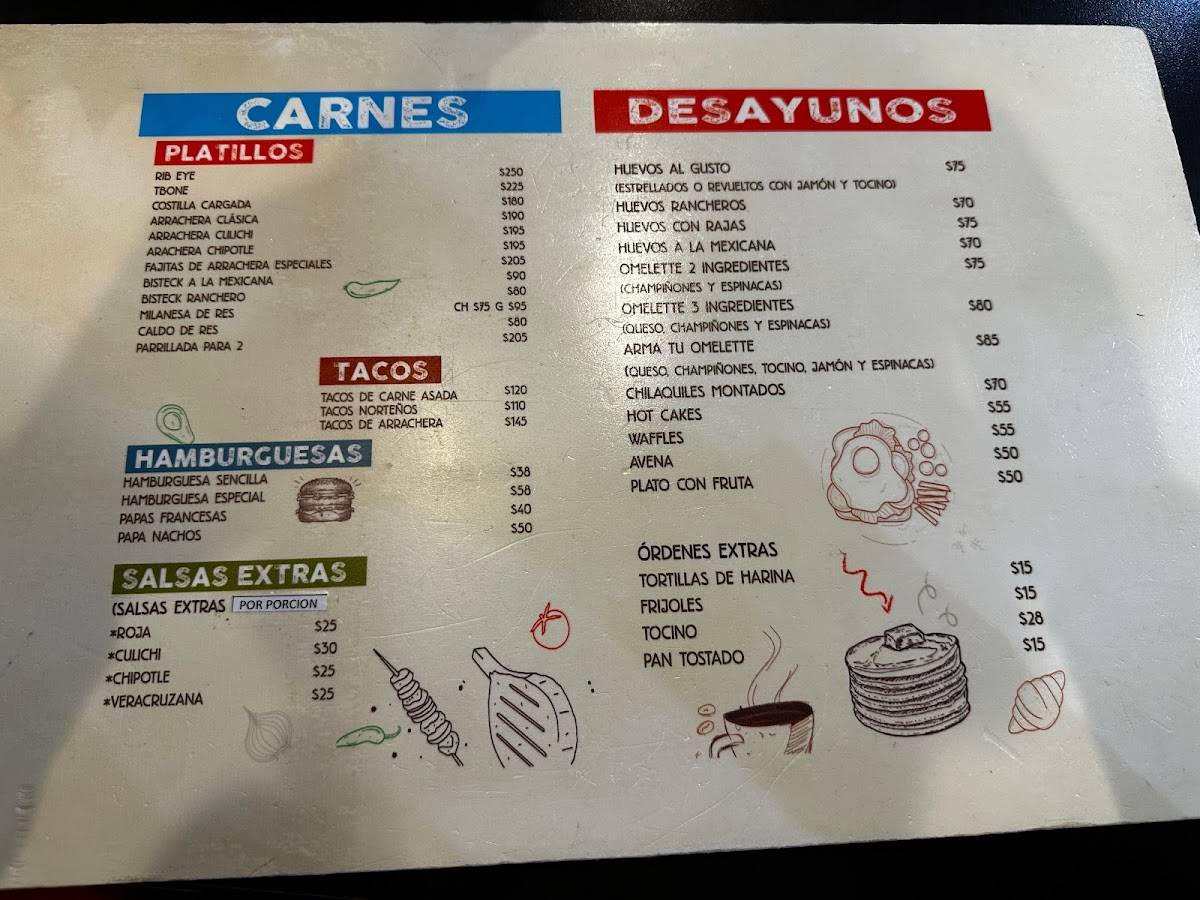 Menu at Viña del Mar restaurant, Mexico, Carretera Cuauhtémoc-Álvaro ...