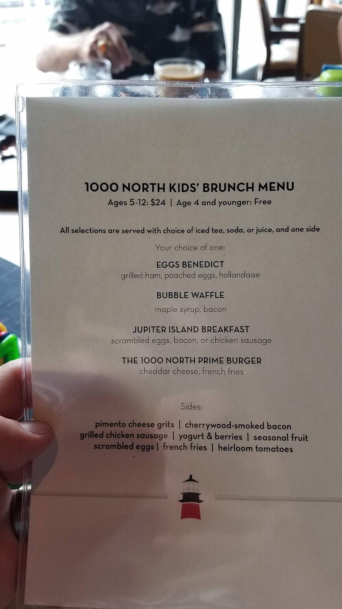 Menu at 1000 NORTH pub & bar, Jupiter