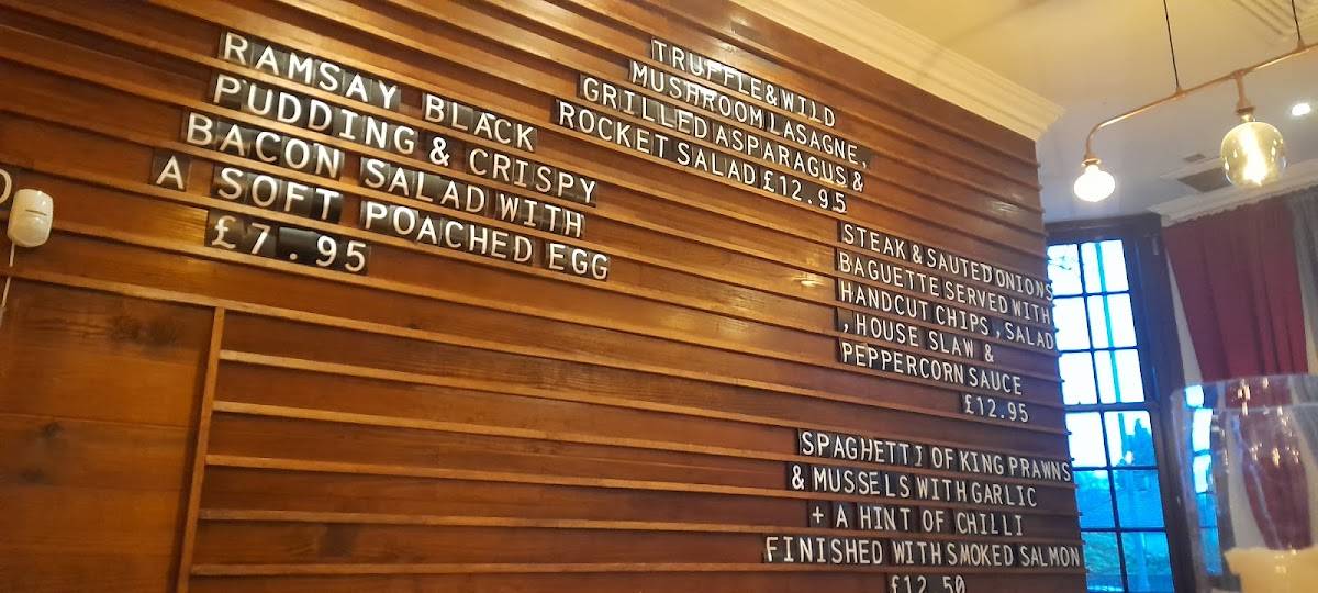 Menu at 1051 GWR restaurant, Glasgow, Great Western Rd