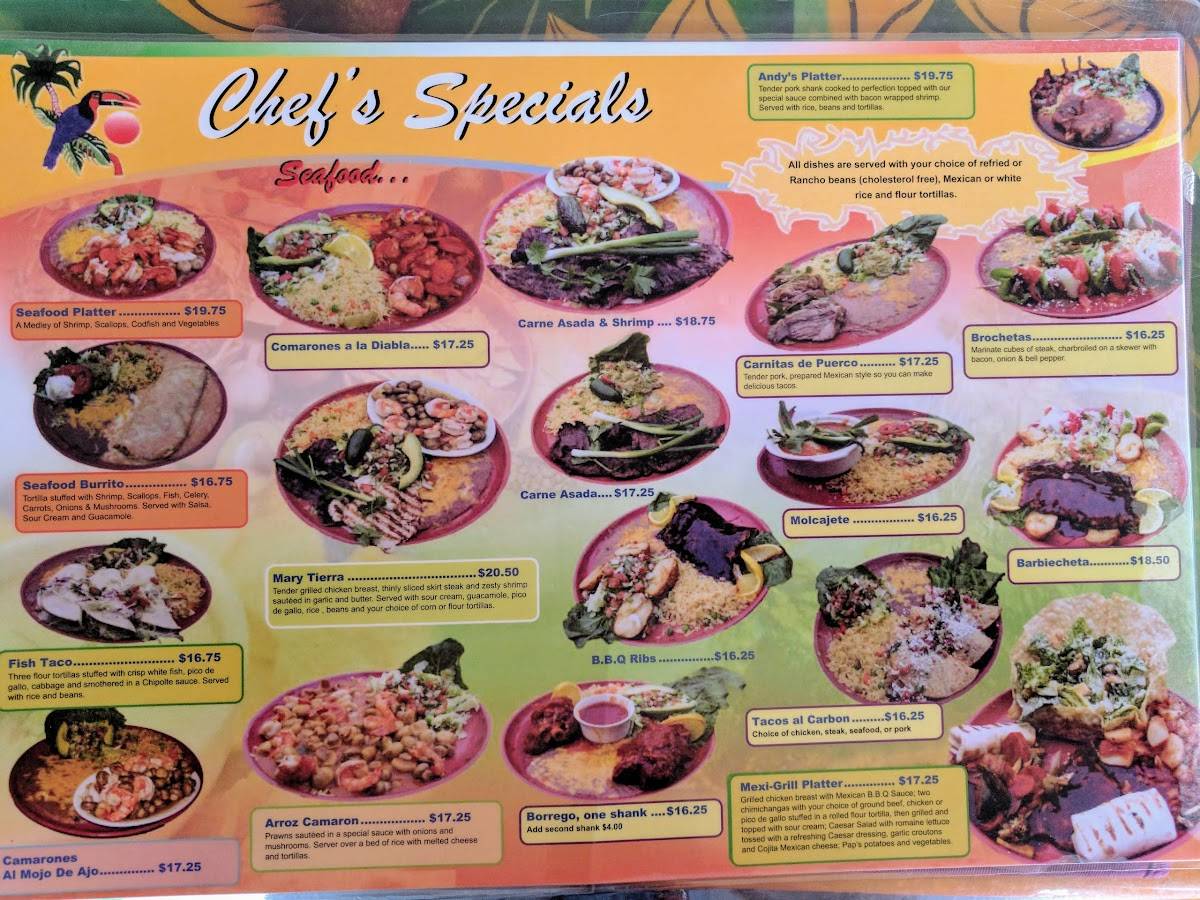 Menu at 2 Margaritas Restaurant, Union, WA-106