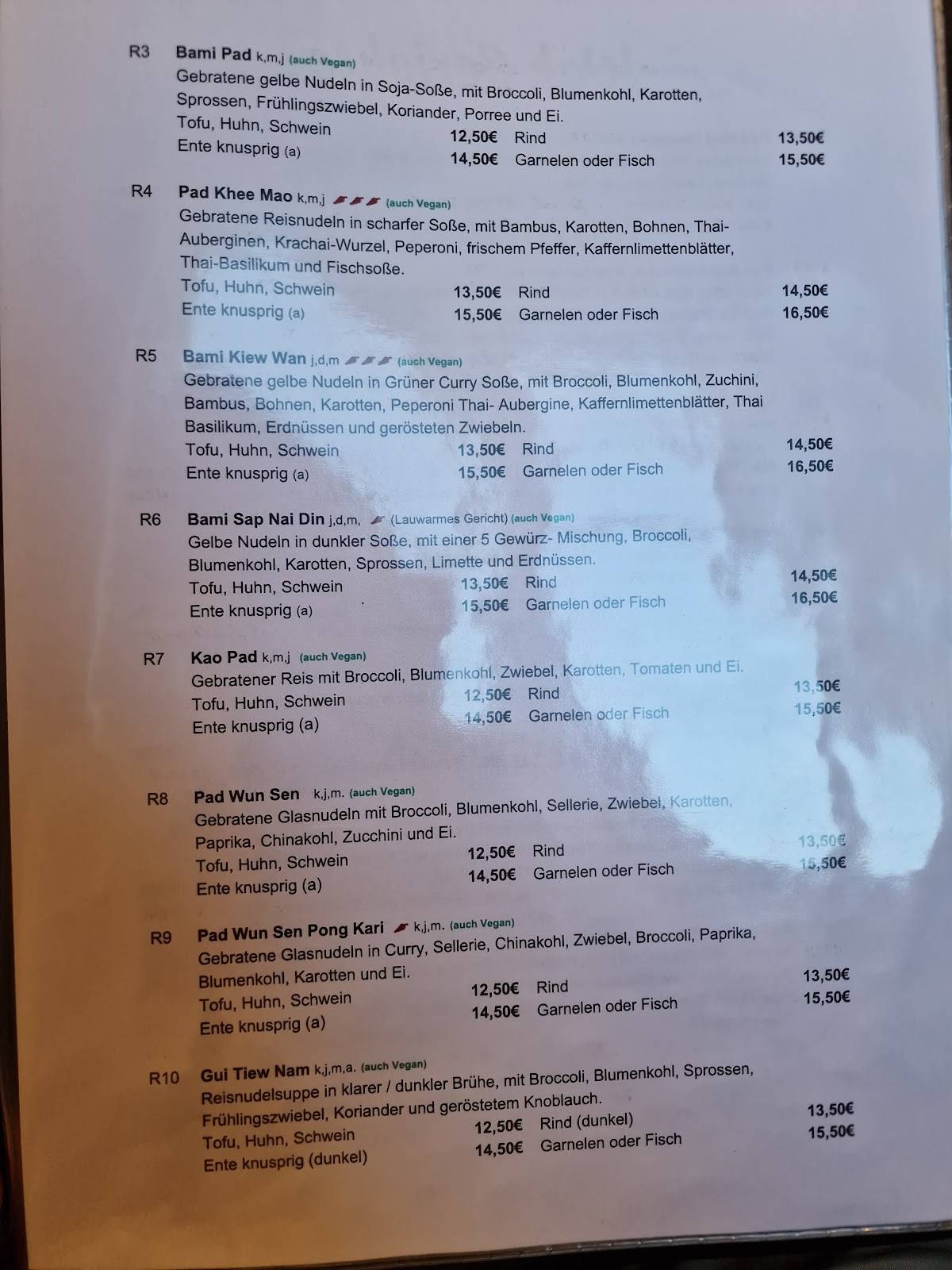 Speisekarte von 3 Naree Thai Cuisine restaurant, Wolfsburg