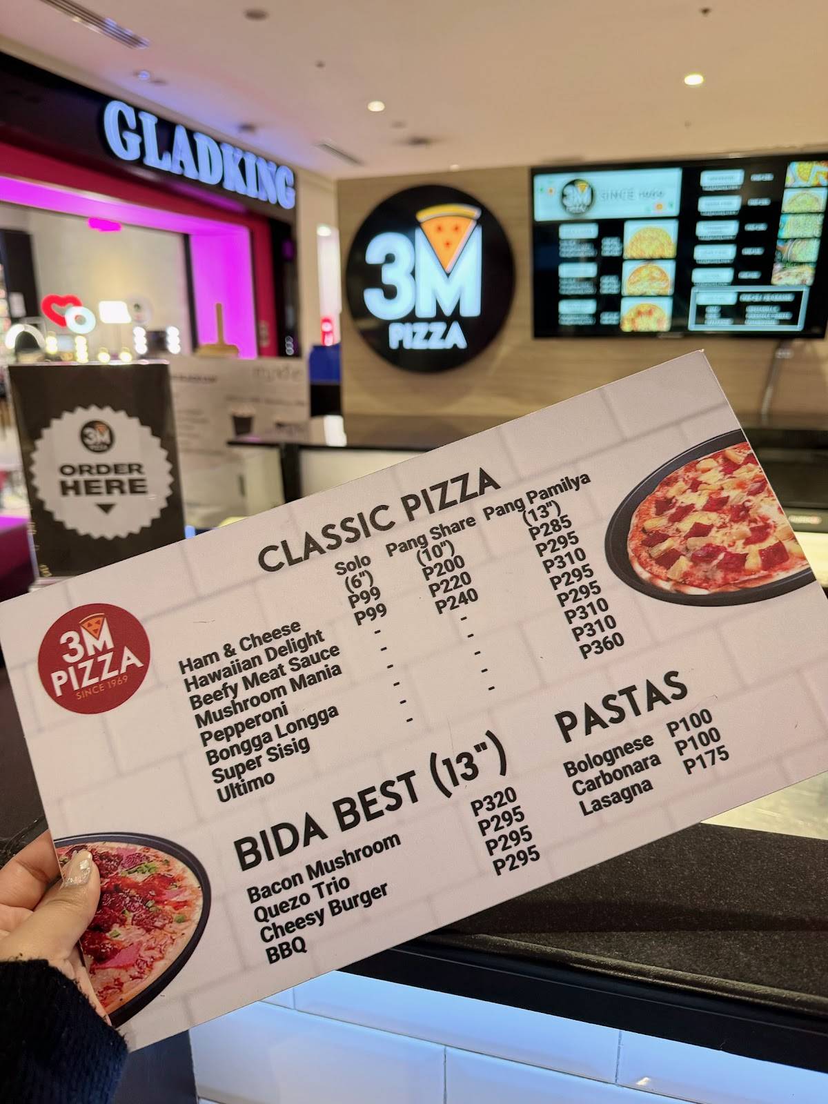 Carta del restaurante 3M PIZZA Ayala Malls Manila Bay, Parañaque