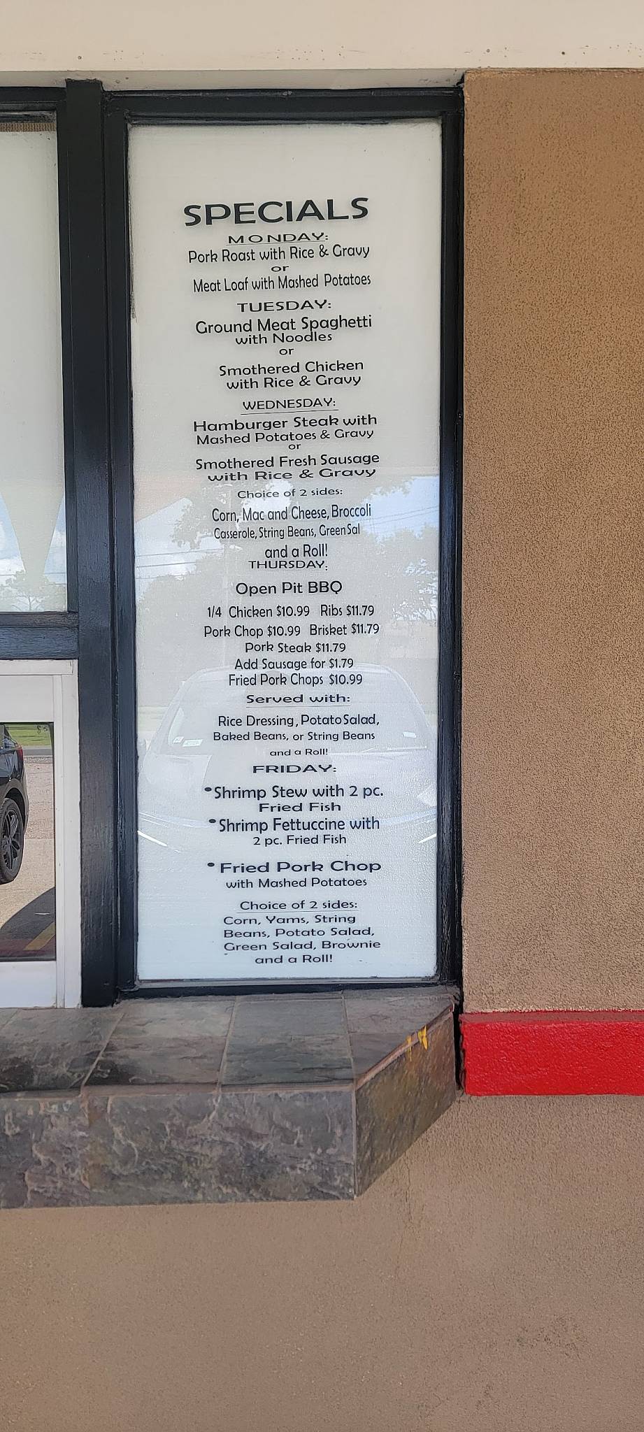 Menu at A-Bear's Diner restaurant, New Iberia