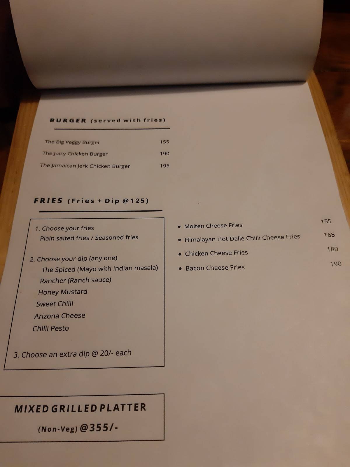 Menu at AMA Cafe, New Delhi, House no. 6