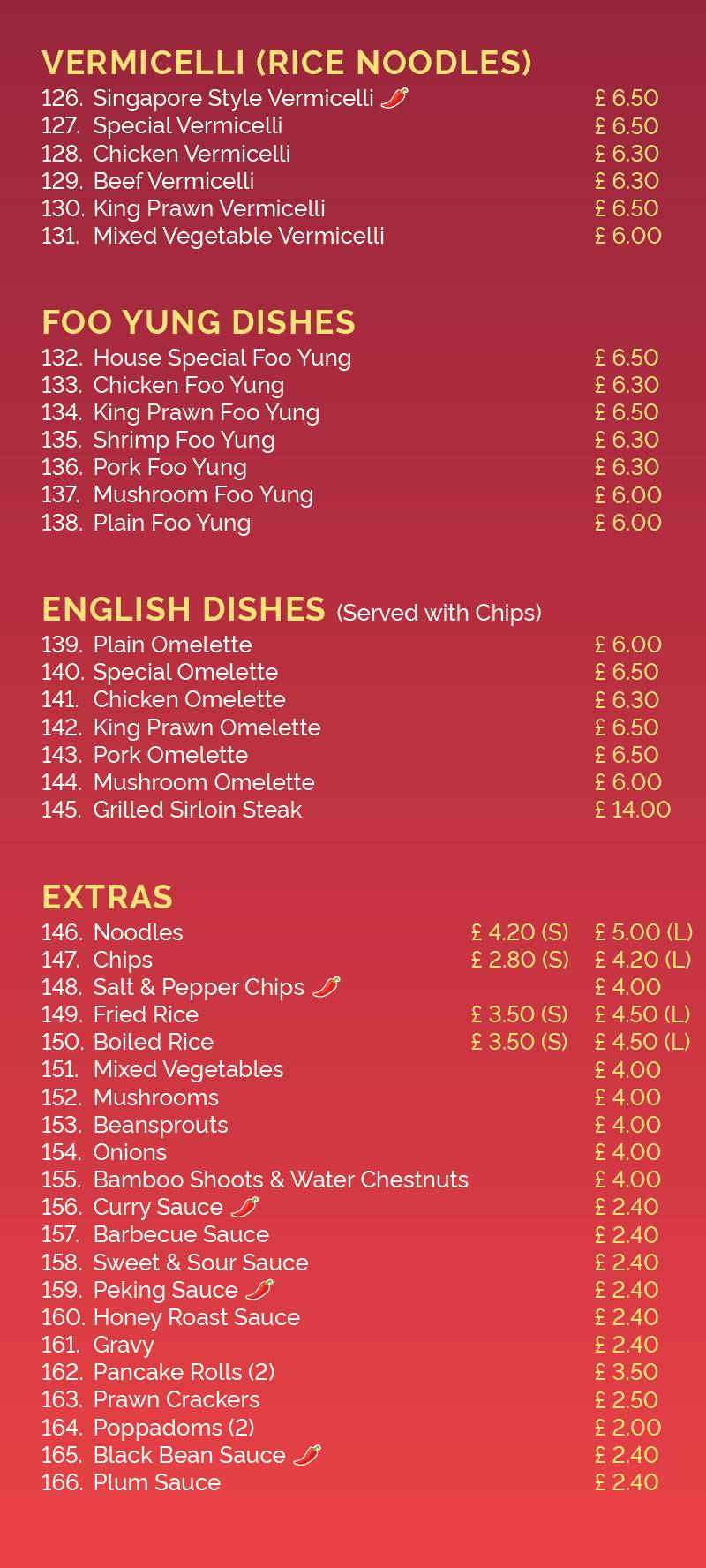 Menu at Rickshaw restaurant, Bridgend