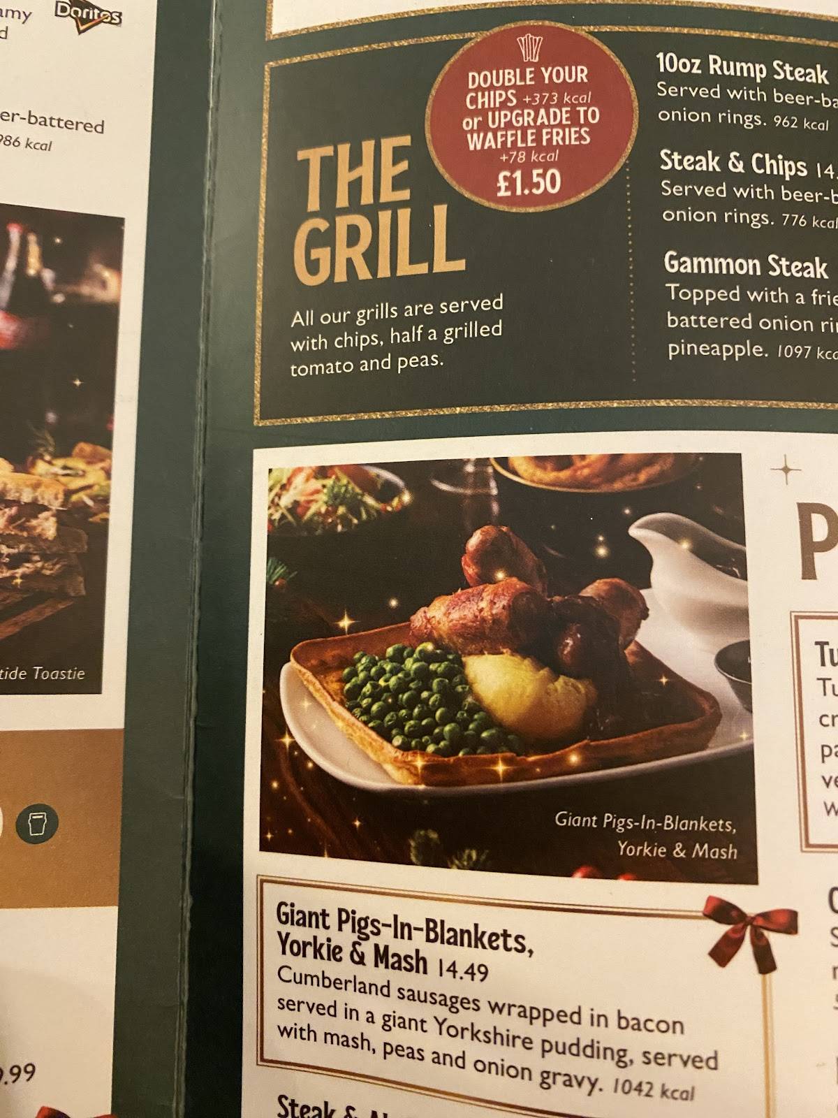 Menu at Admiral Rodney Southwell pub & bar, Southwell
