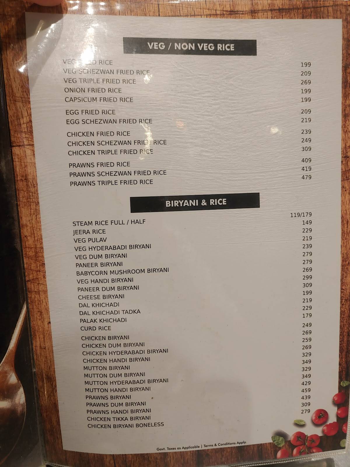 Menu at Aishwarya Resto Bar, Mumbai