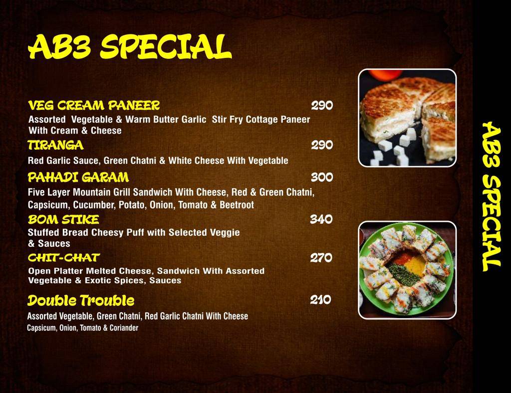 Menu at Akkad Bakkad Bombay Boo - Restaurant - Cafe, Vapi, Vapi