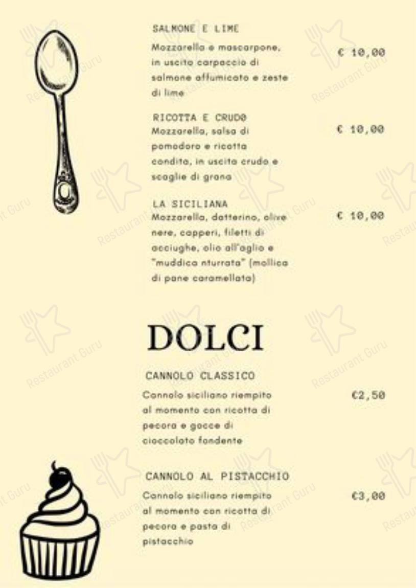 Carta del restaurante Pinsaro - L'Arancina D'Autore, Alatri