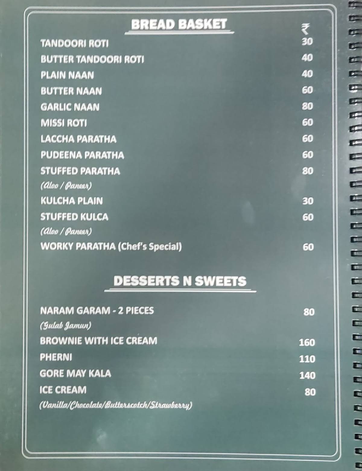 Menu at The Food Flora, Allahabad