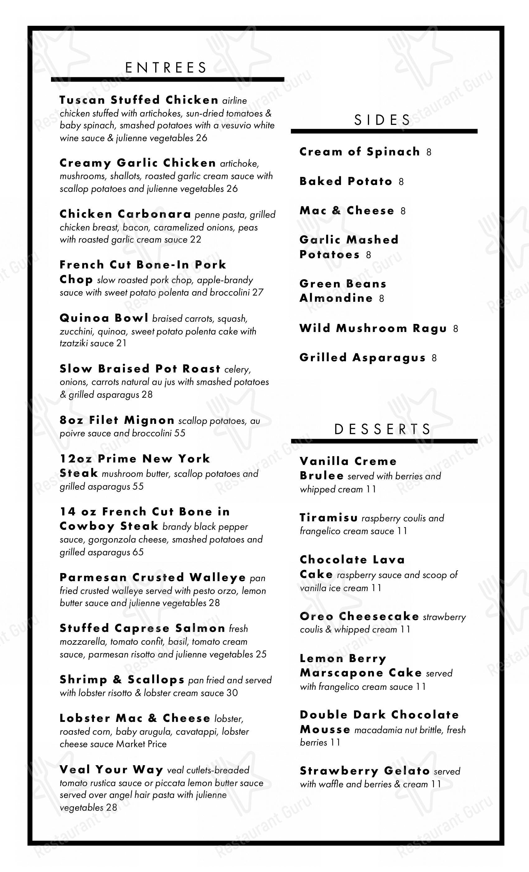Menu at Riverfront Grill at Hilton Northbrook restaurant, Northbrook ...