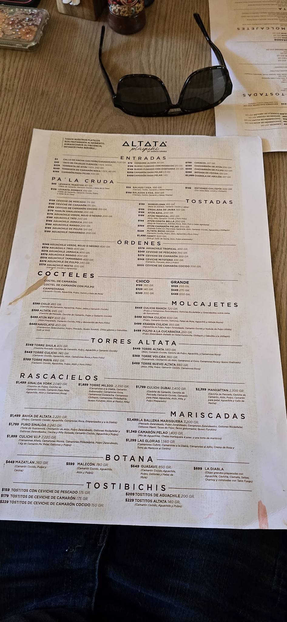 Carta del restaurante Altata Playuki Colli, Zapopan, Av. Volcán del ...