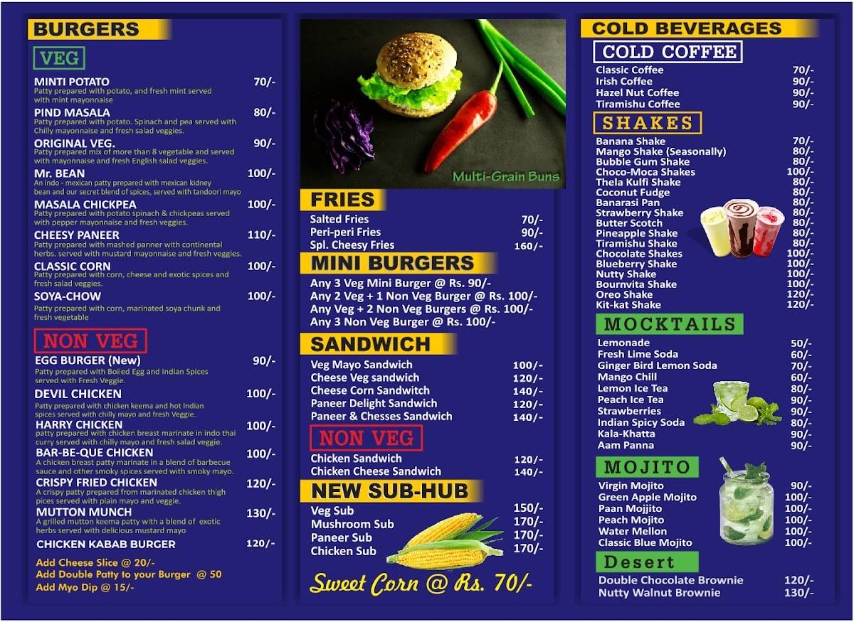 Menu at Amazing Café and Burgers, Greater Noida