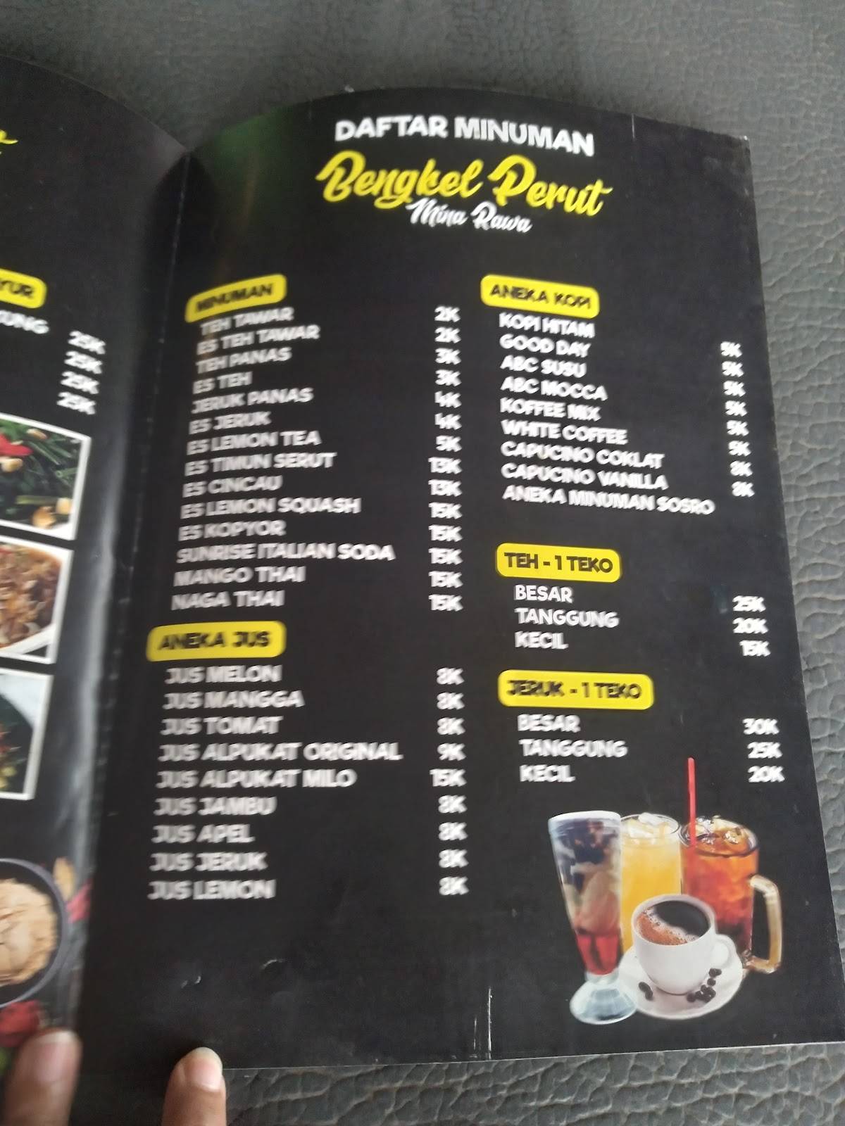 Menu at Bengkel Perut Pak Mariyadi restaurant, Asinan, PCJW+V38 Warung ...