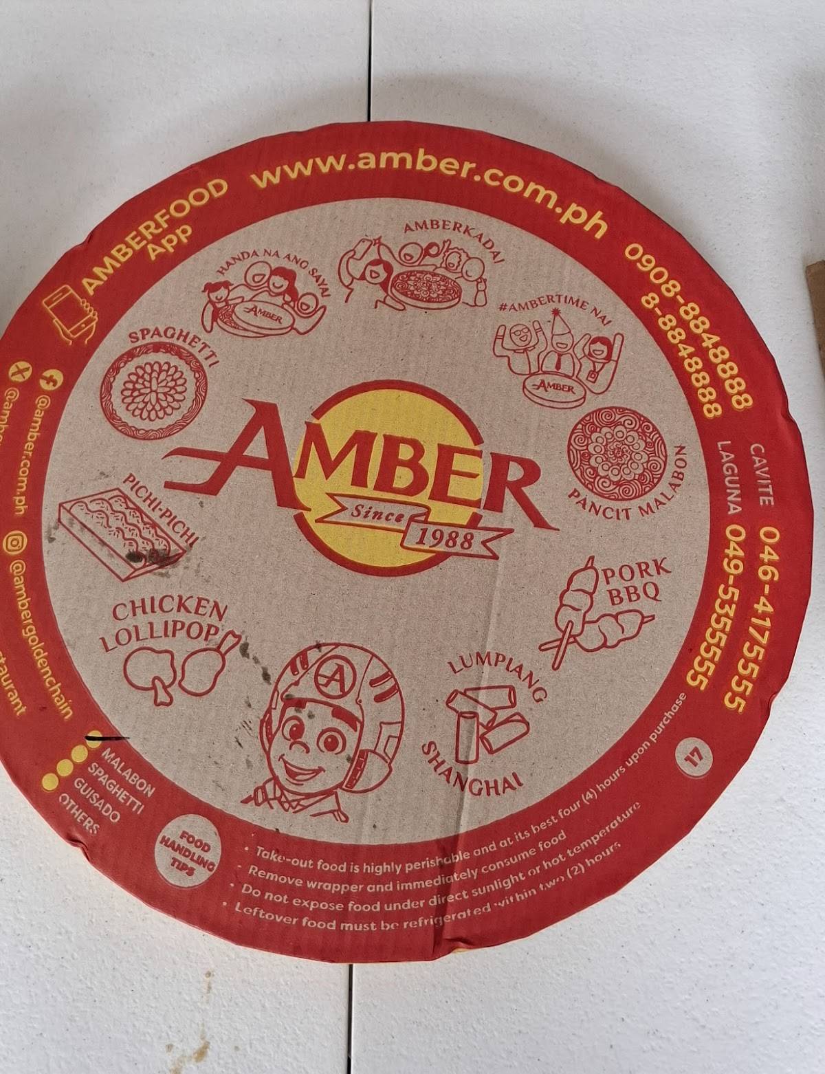 Menu at Amber Golden Chain Restaurant, Dasmariñas