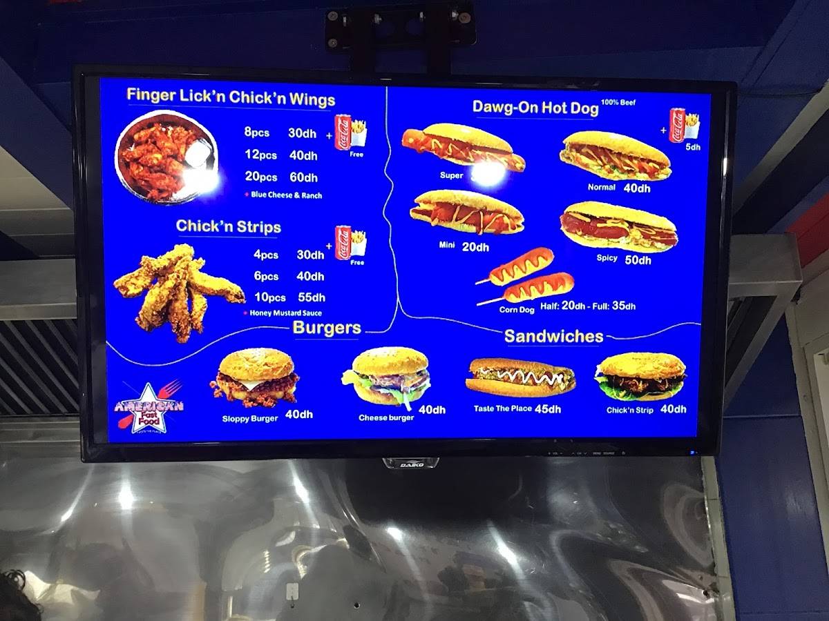 Carta de American Fast Food, Tánger, 24 Lot