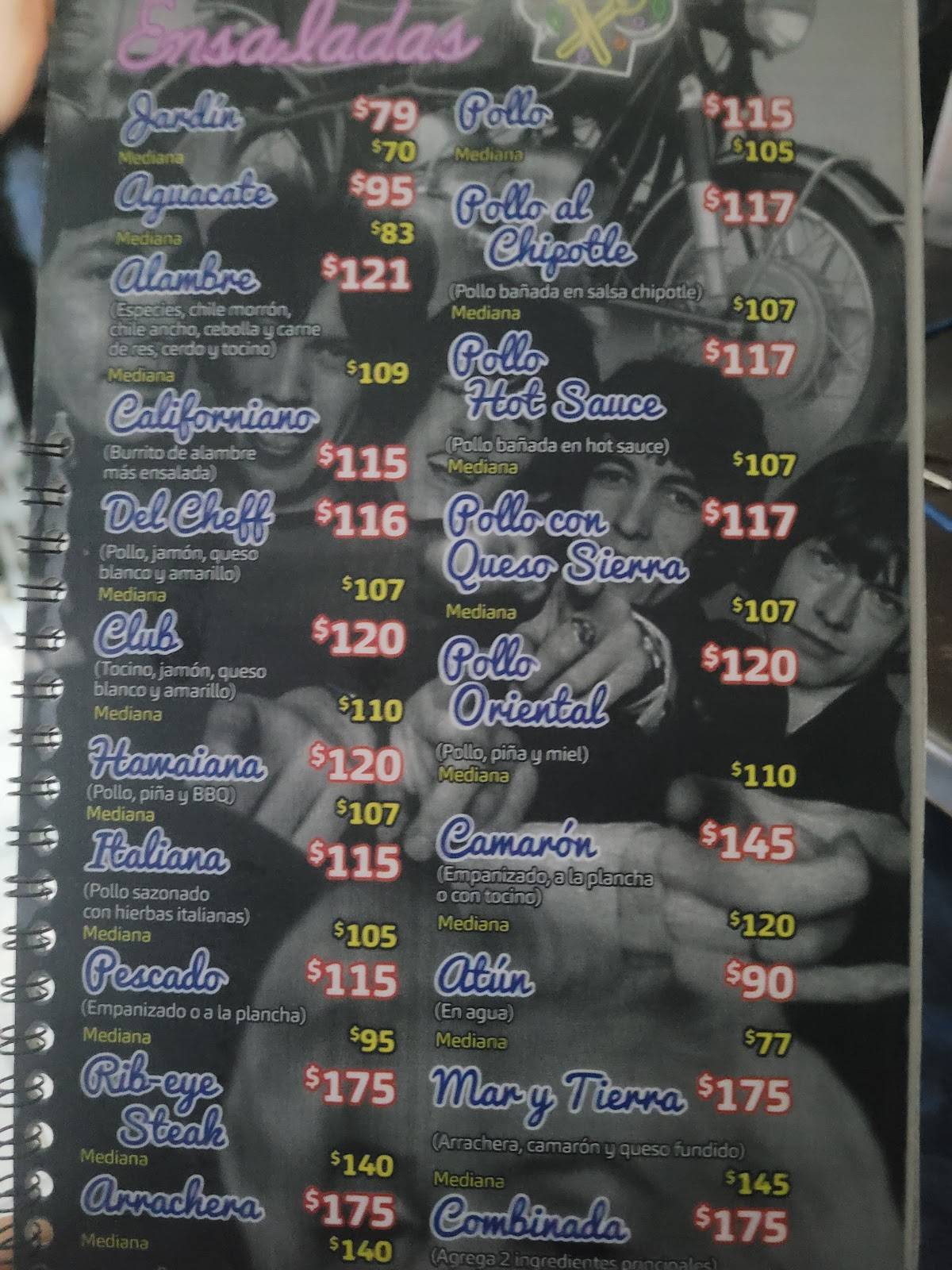 Carta del restaurante Amerix Burger Suc. El Dorado, Aguascalientes