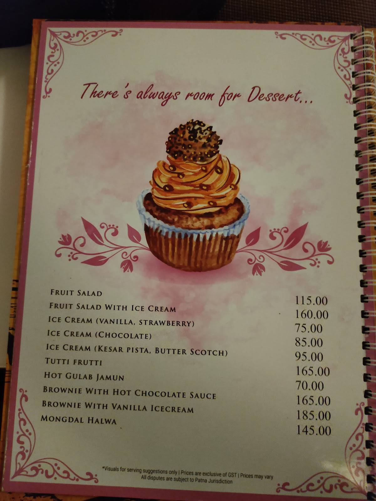 Menu at Amrapali Cafe (A Family Restaurant in Patna Top Restaurant in ...