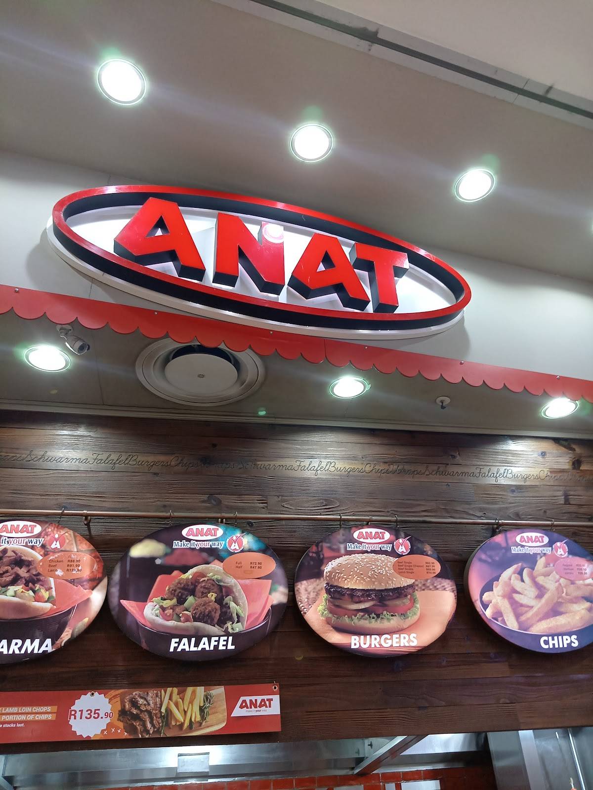 Menu at Anat Mall of Africa restaurant, Midrand, Shop 1240
