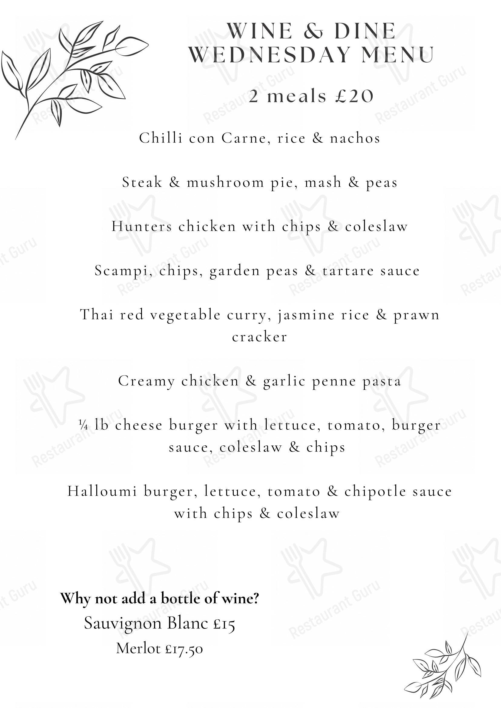 Menu at Anchor Canewdon Ltd pub & bar, Rochford