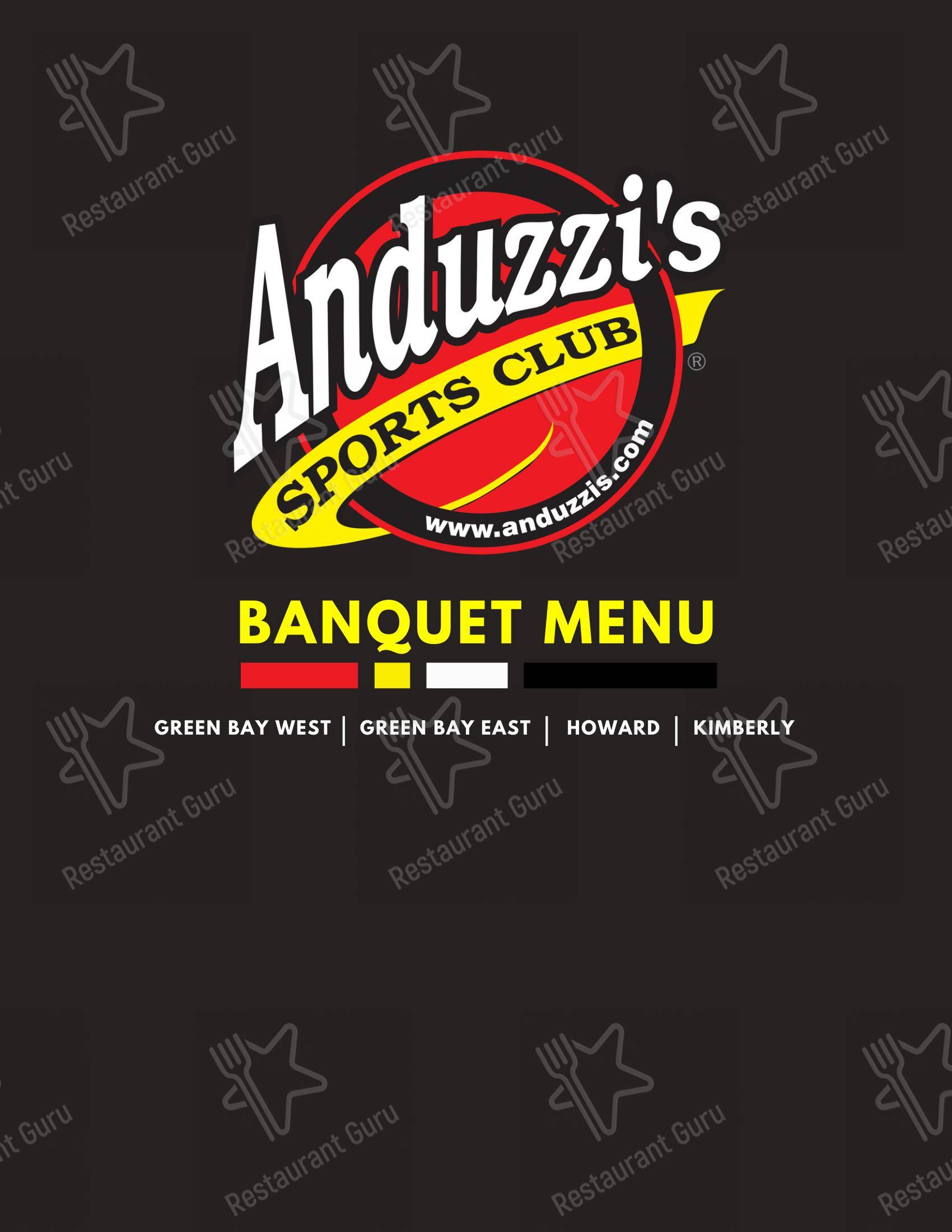 Menu at Anduzzi's Sports Club - Howard, Green Bay, Lineville Rd