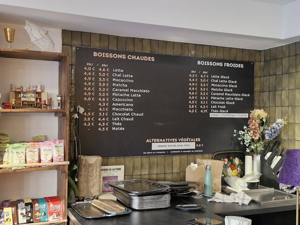 Menu at Angelina Coffee cafe, Nancy