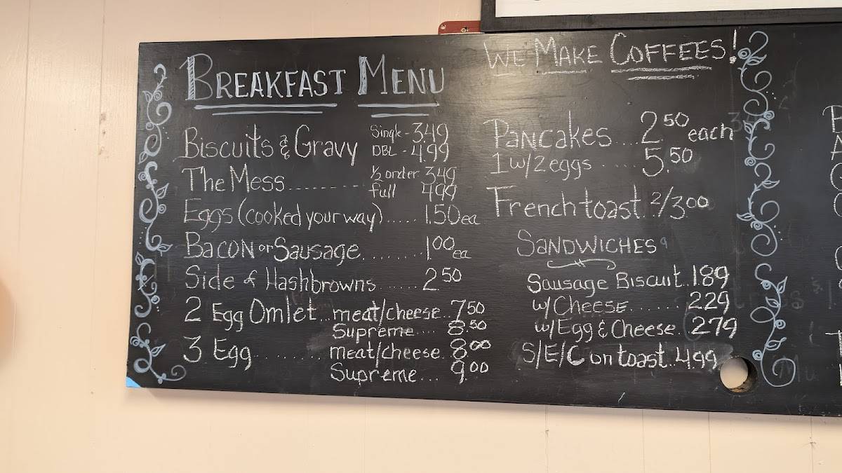 Menu at Angie's Cakes, El Dorado Springs